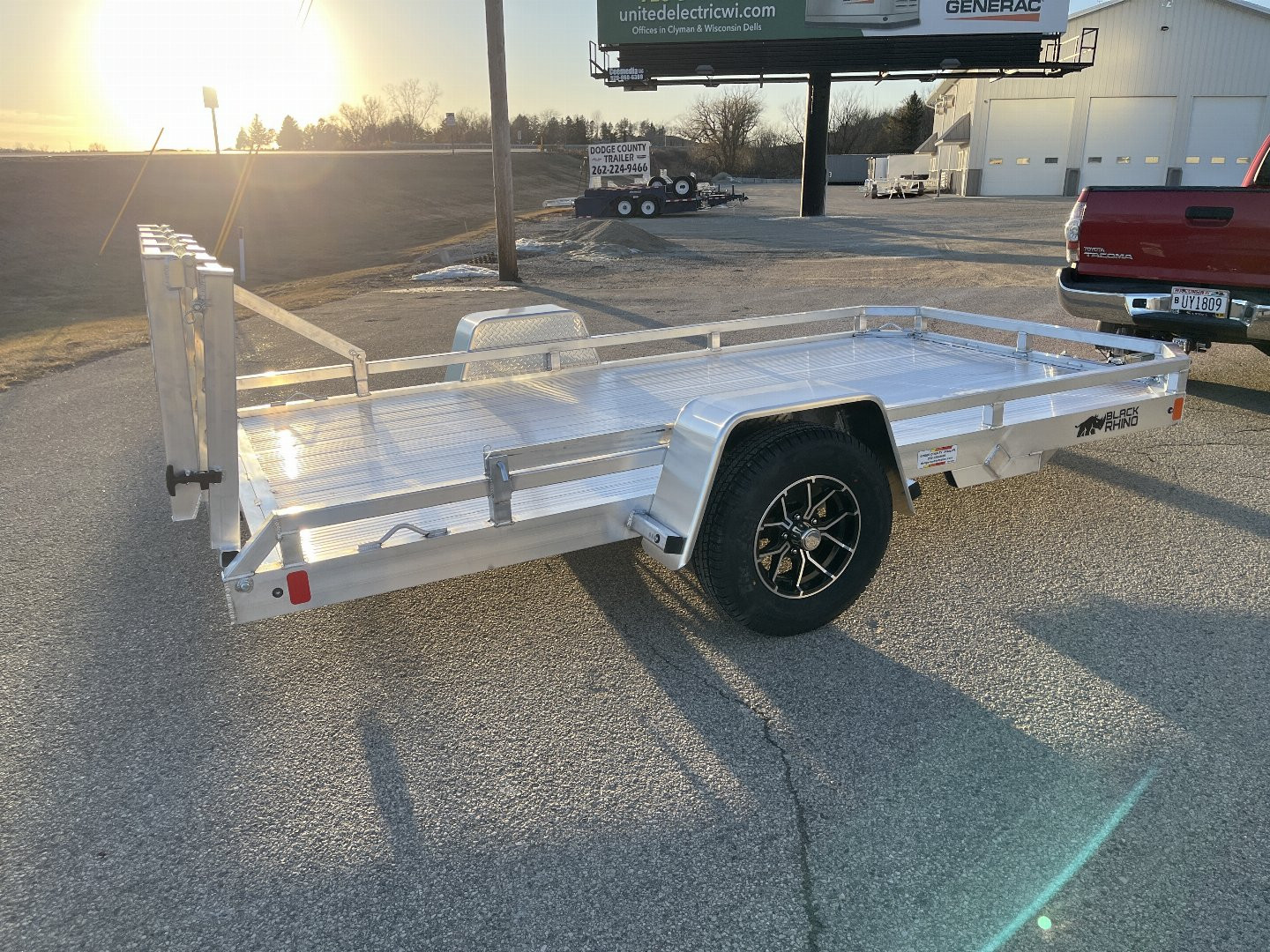 New 2025 Black Rhino Low Pro LPS7812A Aluminum ATV Trailer w/ Bi-Fold ...