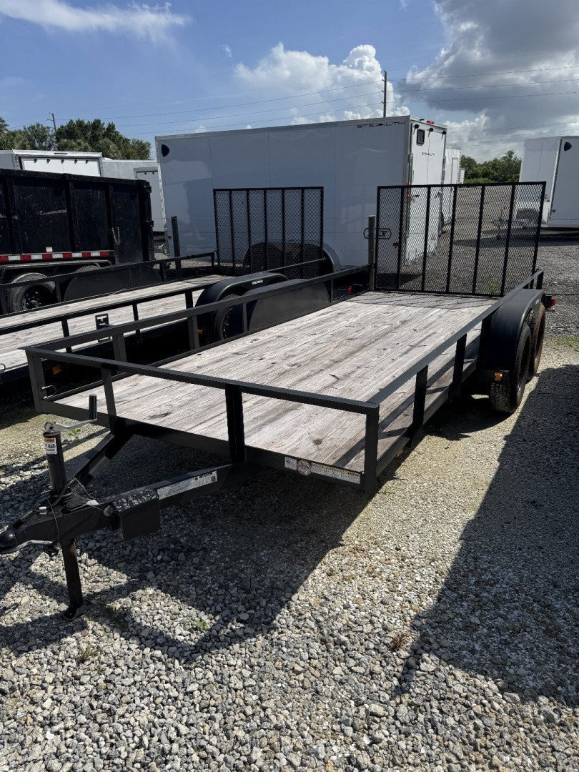 Used 2023 Triple Crown TANDEM AXLE 6X16 Utility Trailer WITH REAR RAMP ...