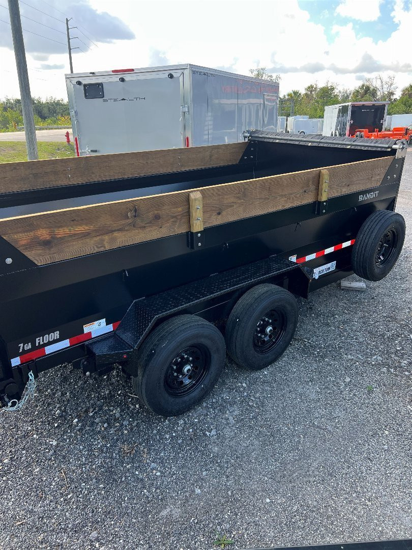 New 2025 Bandit 7X14 TANDEM AXLE 14000 LB GVWR TELESCOPIC Dump Trailer ...