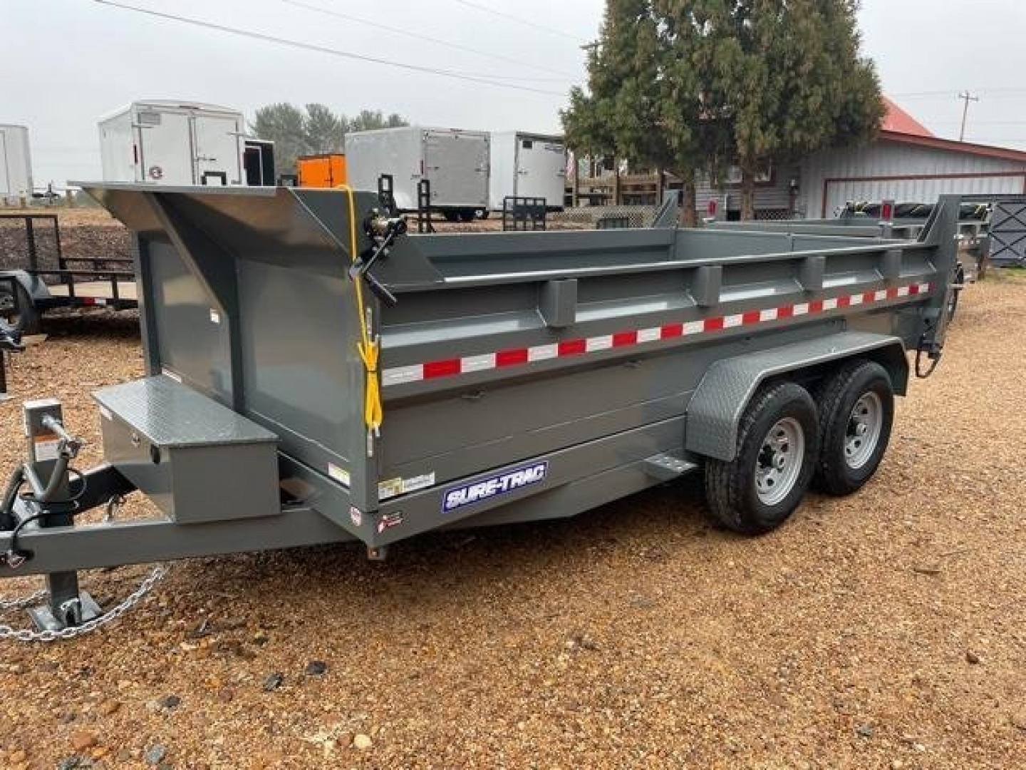 New 2025 Sure-Trac 7x14 Dump Trailer - Scissor Lift
