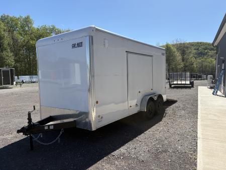 New 2025 Car Mate Trailers 7x16 Custom Cargo 84" Interior 80" Rear Ramp ...