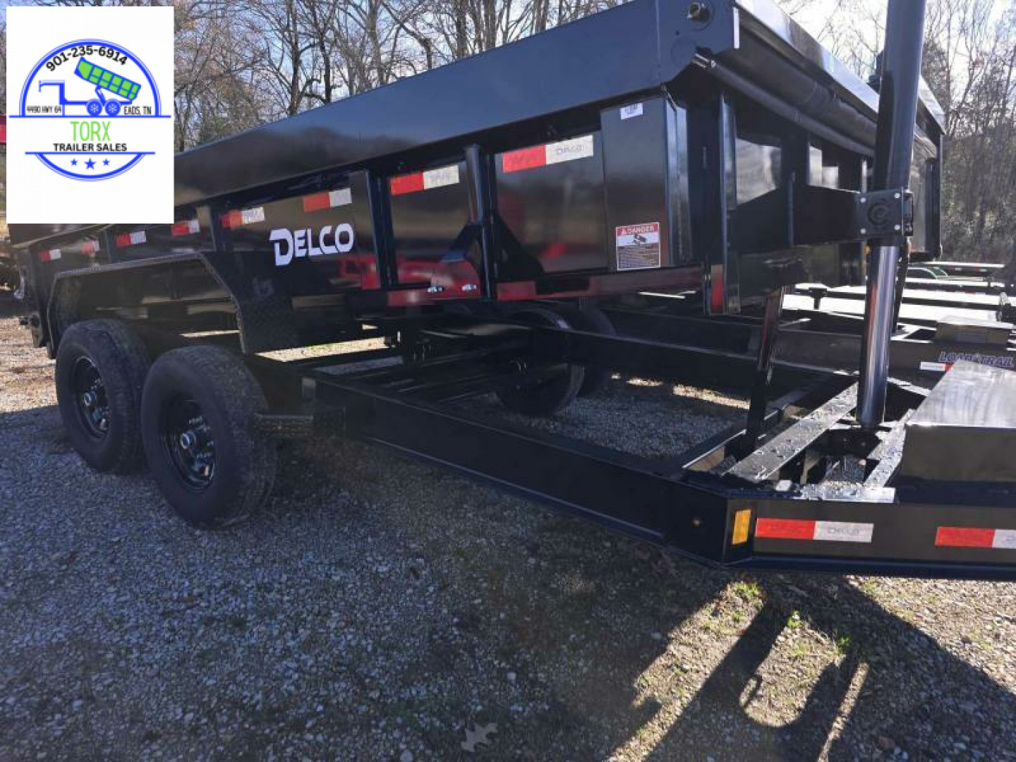 New 2025 Delco D5 83"X14' 14K Bumper Pull 83" Wide Dump TELESCOPING ...
