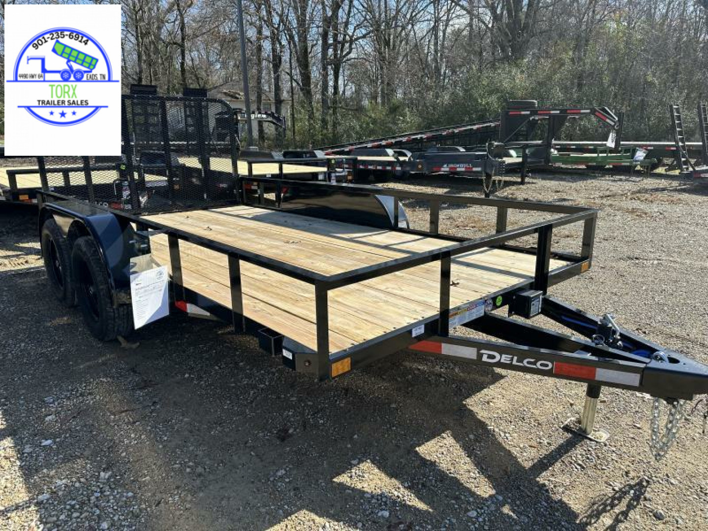 New 2025 Delco Trailers 83" X 14' Tandem Axle Utility (Angle Frame ...