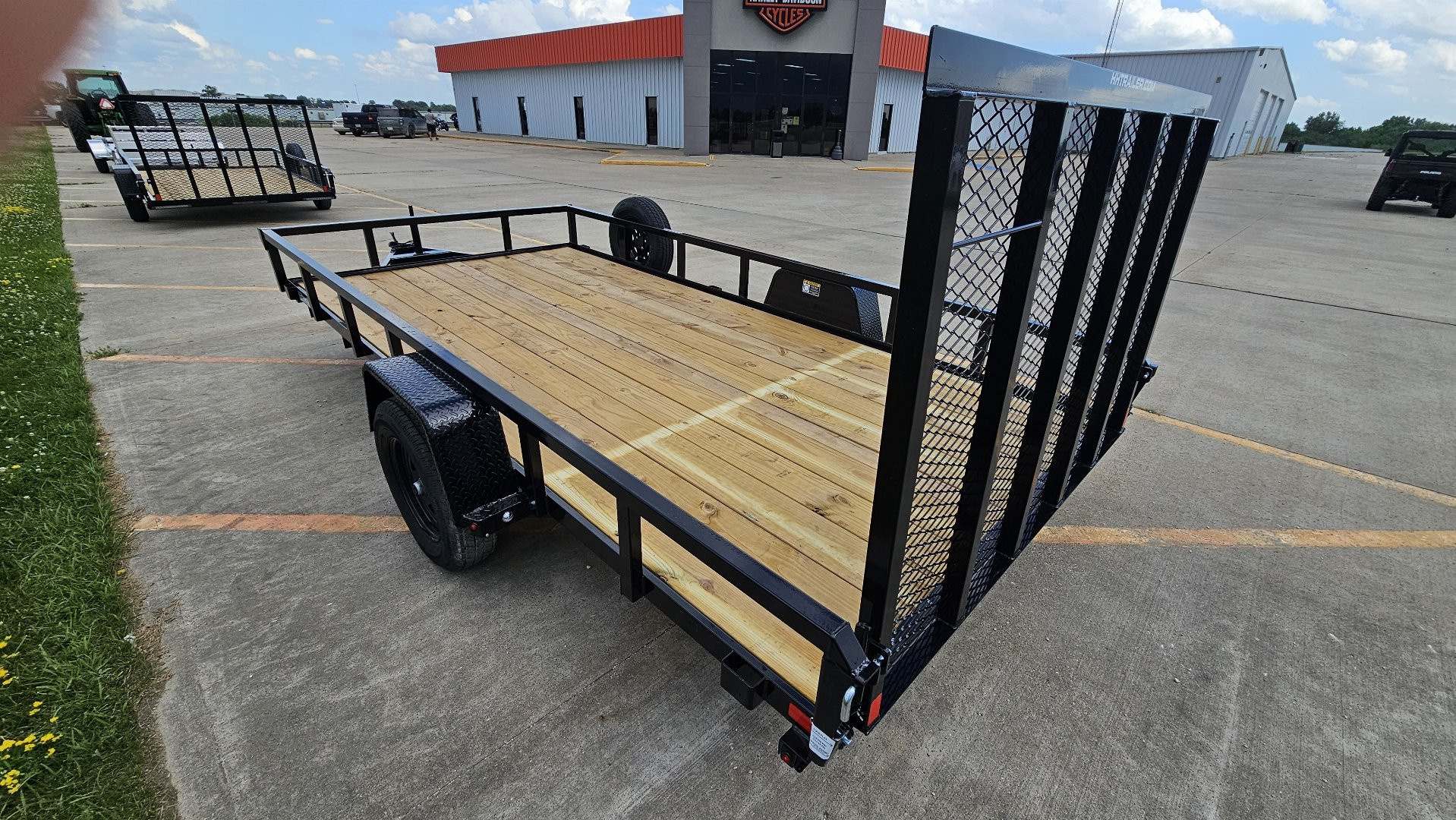 New 2025 H&H Trailers 82x14 Rail Side, 3K Idler(Black) Utility Trailer