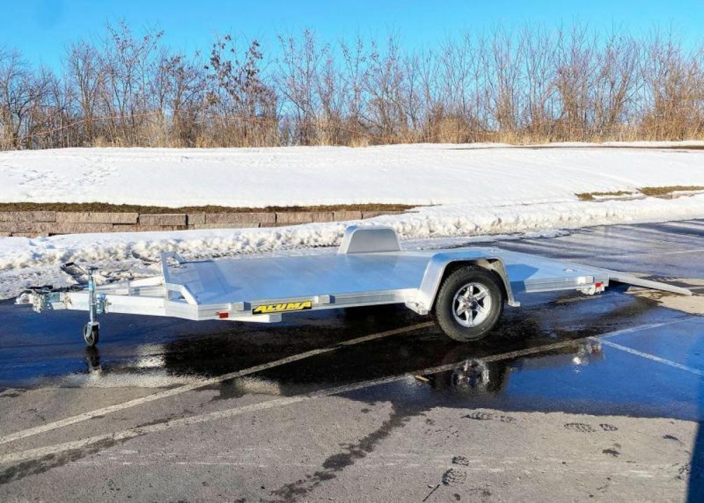 New Aluma 8214H Heavy Duty Aluminum Trailer - Tuck Under Ramps - 5200 ...