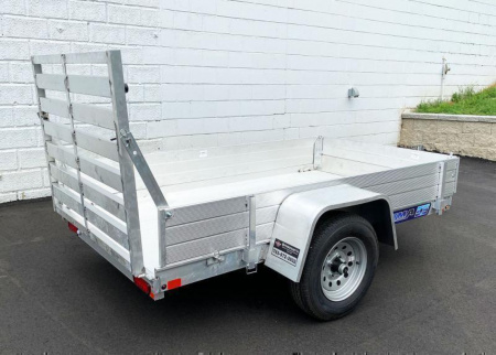 New Aluma 548ES Open Utility Trailer w/ 39" Full Rear Ramp -12" solid ...