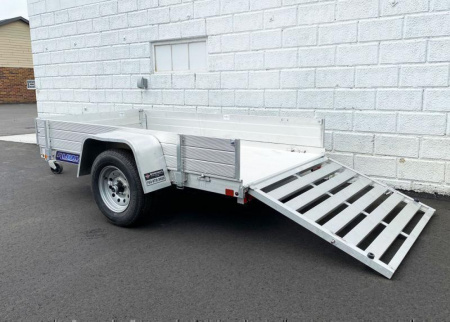 New Aluma 548ES Open Utility Trailer w/ 39" Full Rear Ramp -12" solid ...