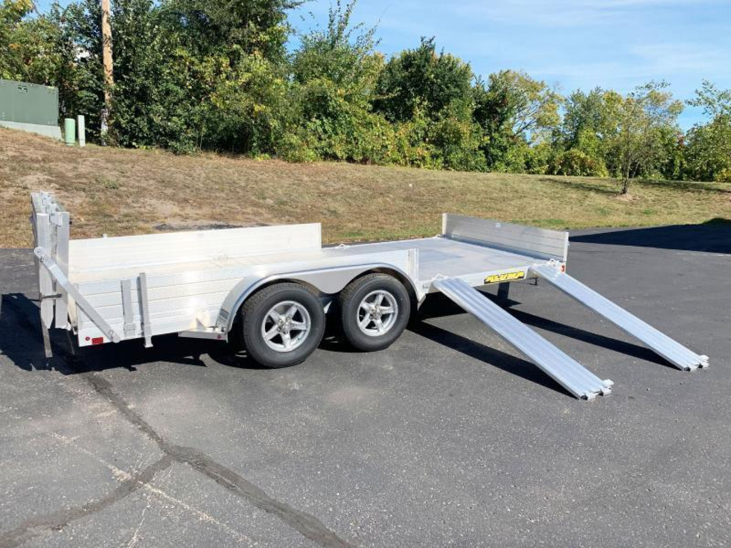 New Aluma 8115 SR Tandem Axle Aluminum ATV Trailer - Bi-Fold Ramp! for ...