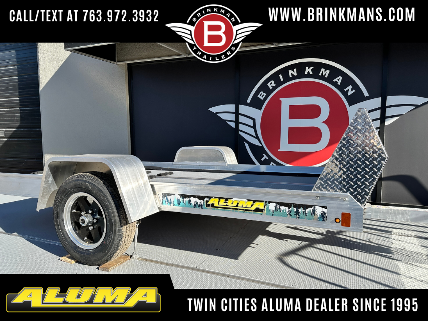 New Aluma 8605FTILT (10'x50") Aluminum Snowmobile Trailer- Single Place ...