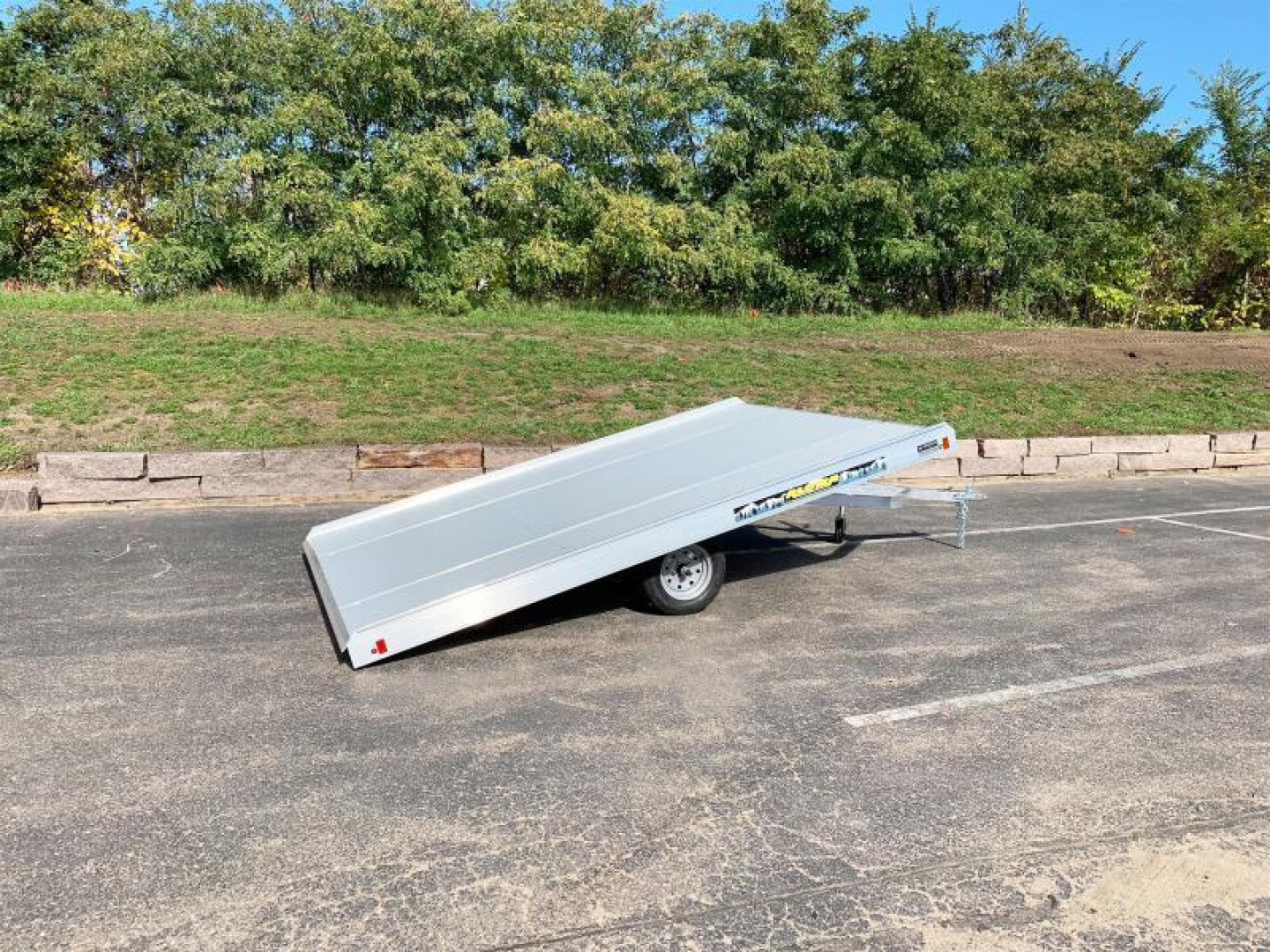 New Aluma 8612T Tilt Bed Snowmobile/ATV Trailer- 2 Place Snowmobile ...