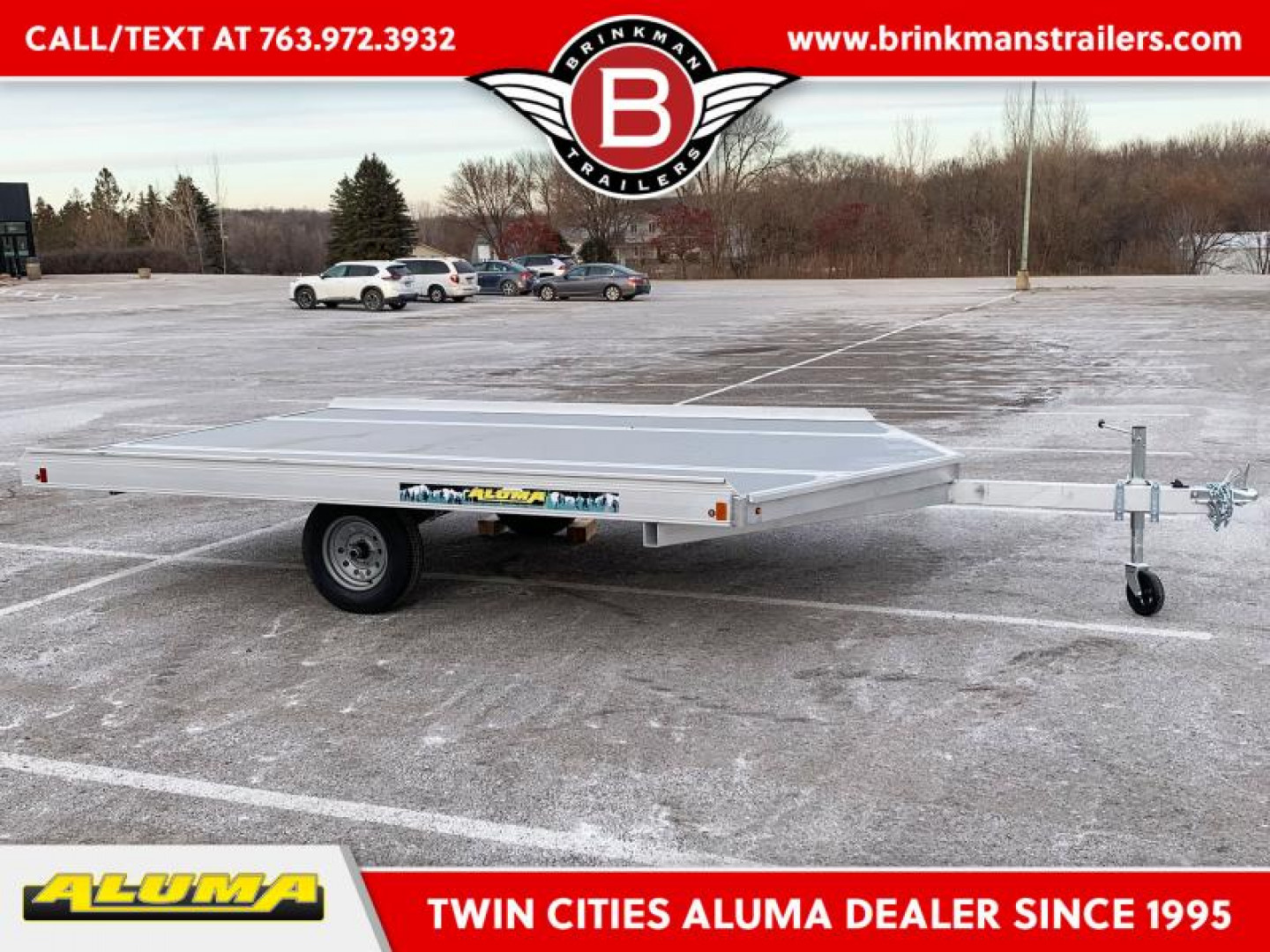 New Aluma 8612D Snowmobile/ATV Trailer- 2 Place Snowmobile Trailer! for ...