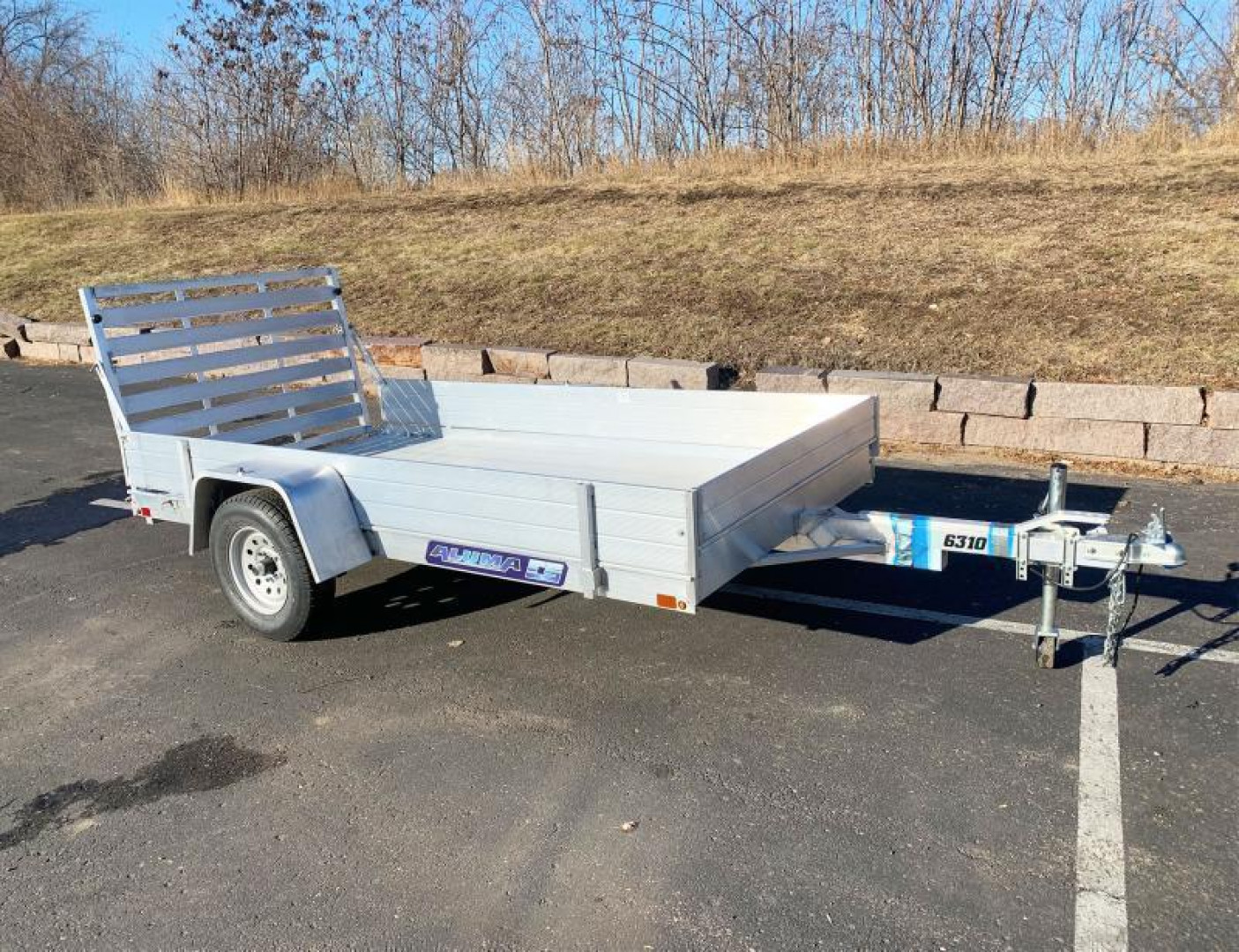 New Aluma 6310 ESA Open Utility Trailer w/ Full Rear Ramp -12" solid ...