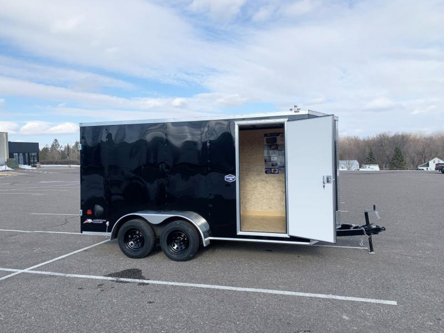 New American Hauler 7x14 Tandem Enclosed Cargo Trailer - Double Rear ...