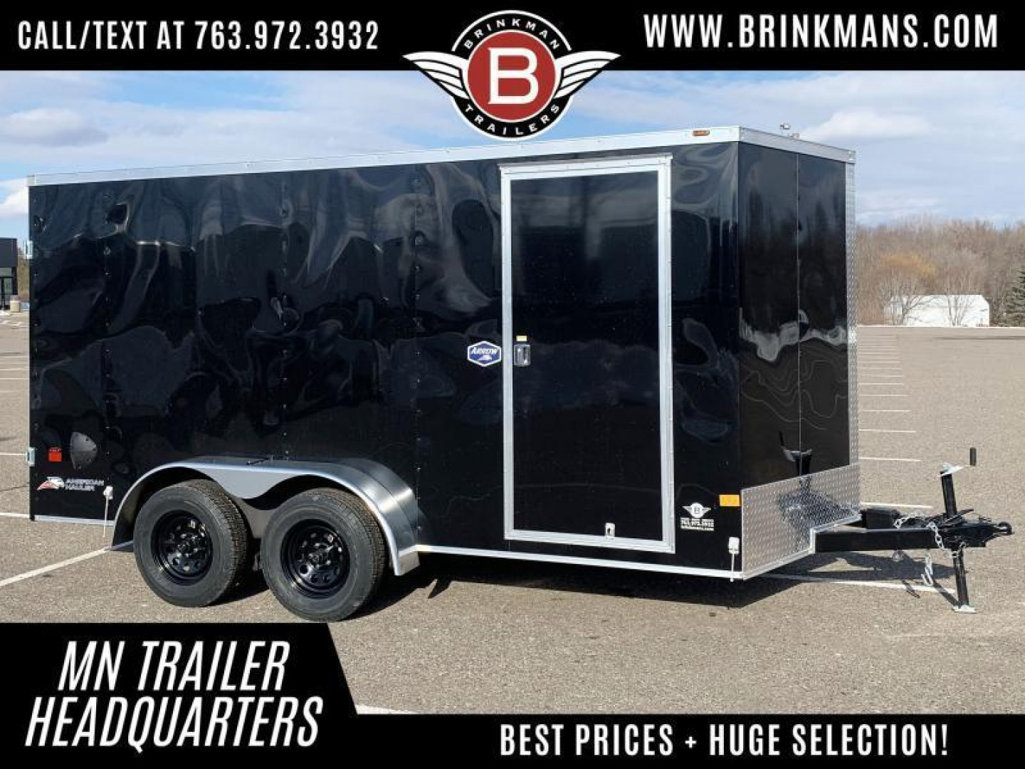 New American Hauler 7x14 Tandem Enclosed Cargo Trailer - Double Rear ...