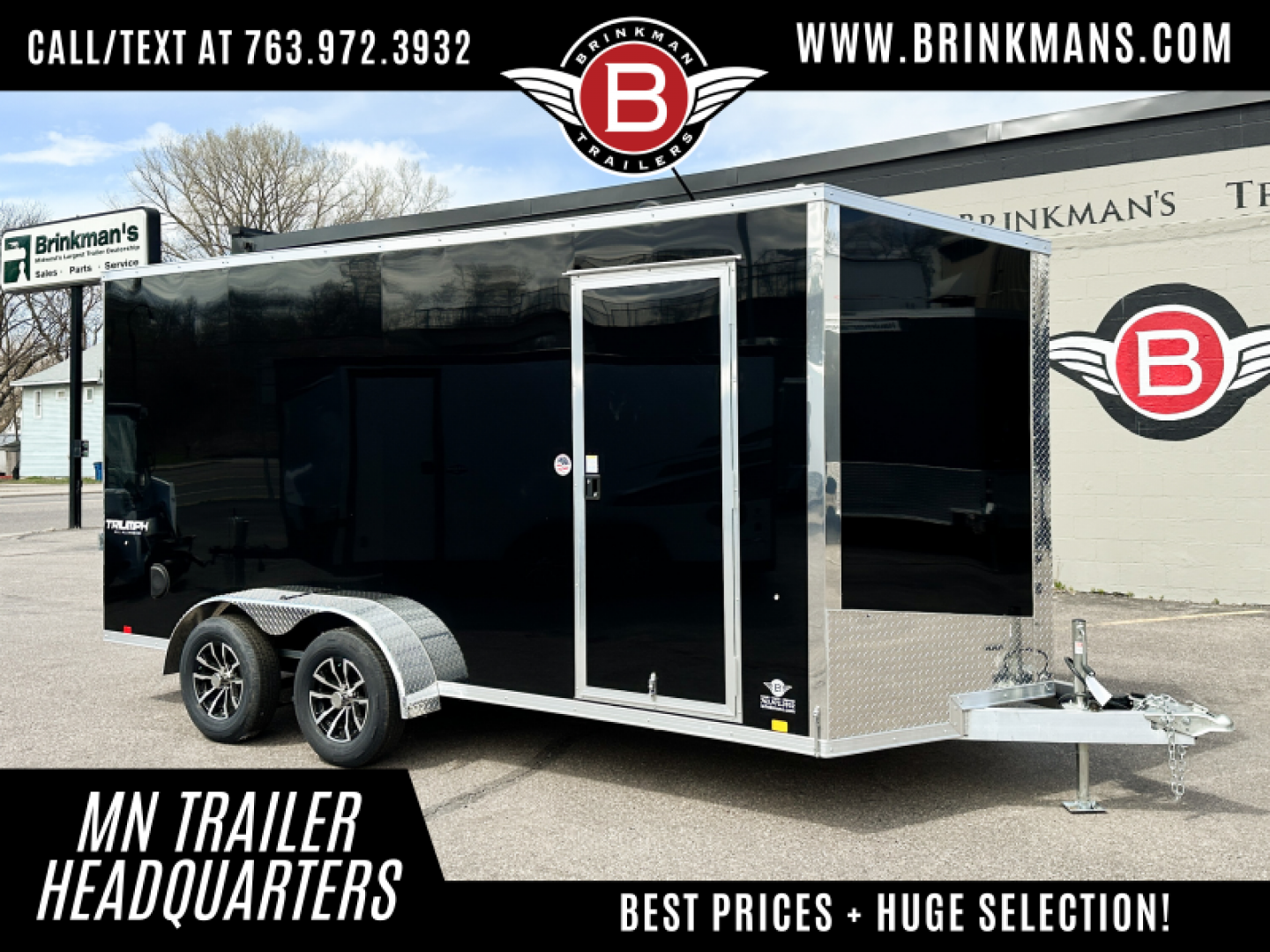 New Formula 7x16 Triumph Enclosed Aluminum Trailer - 7' Int. - Rear ...