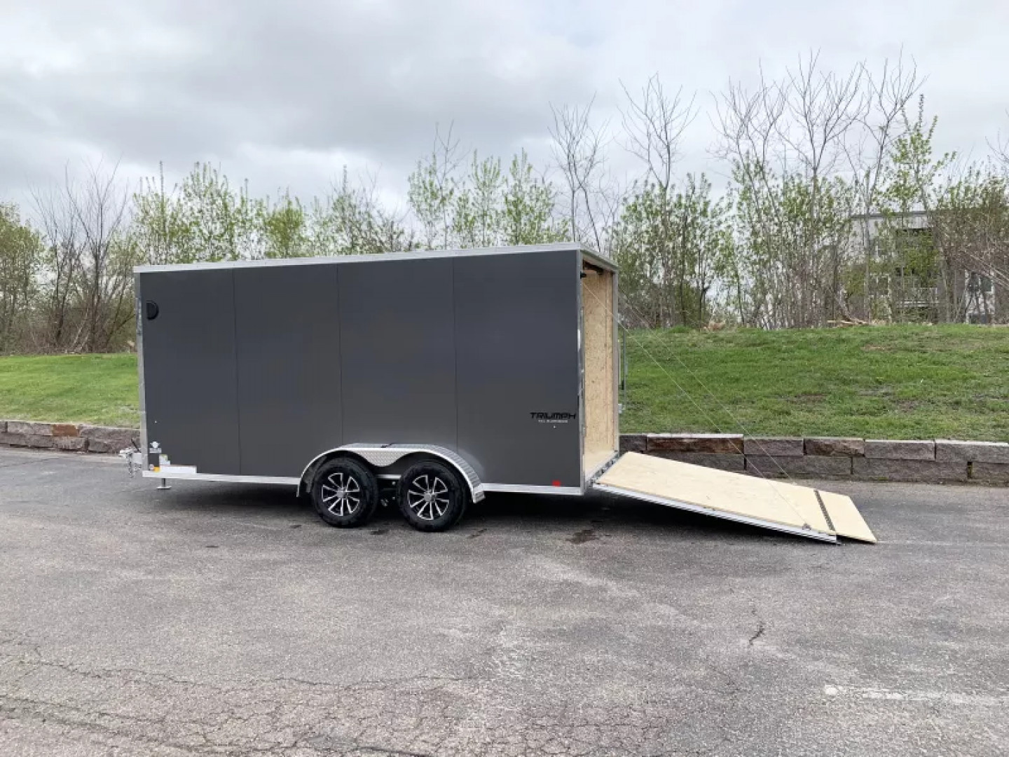 New Formula 7x16 Triumph Enclosed Aluminum Trailer - 7' Int. - Rear ...