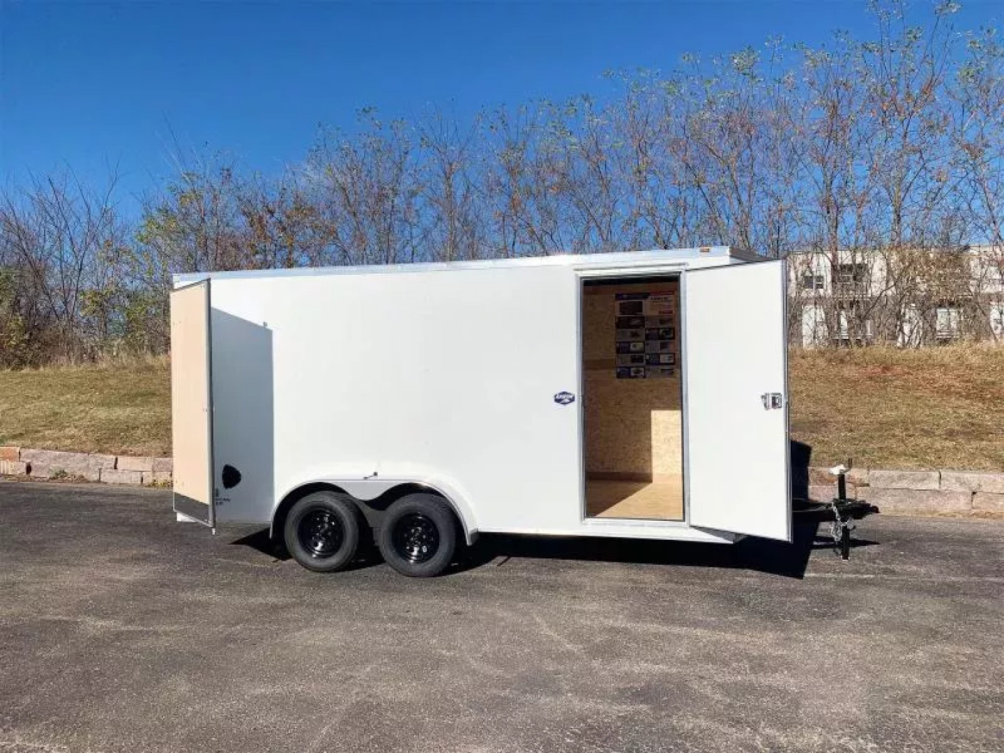 New American Hauler 7x16 Tandem Enclosed Cargo Trailer - Double Rear ...