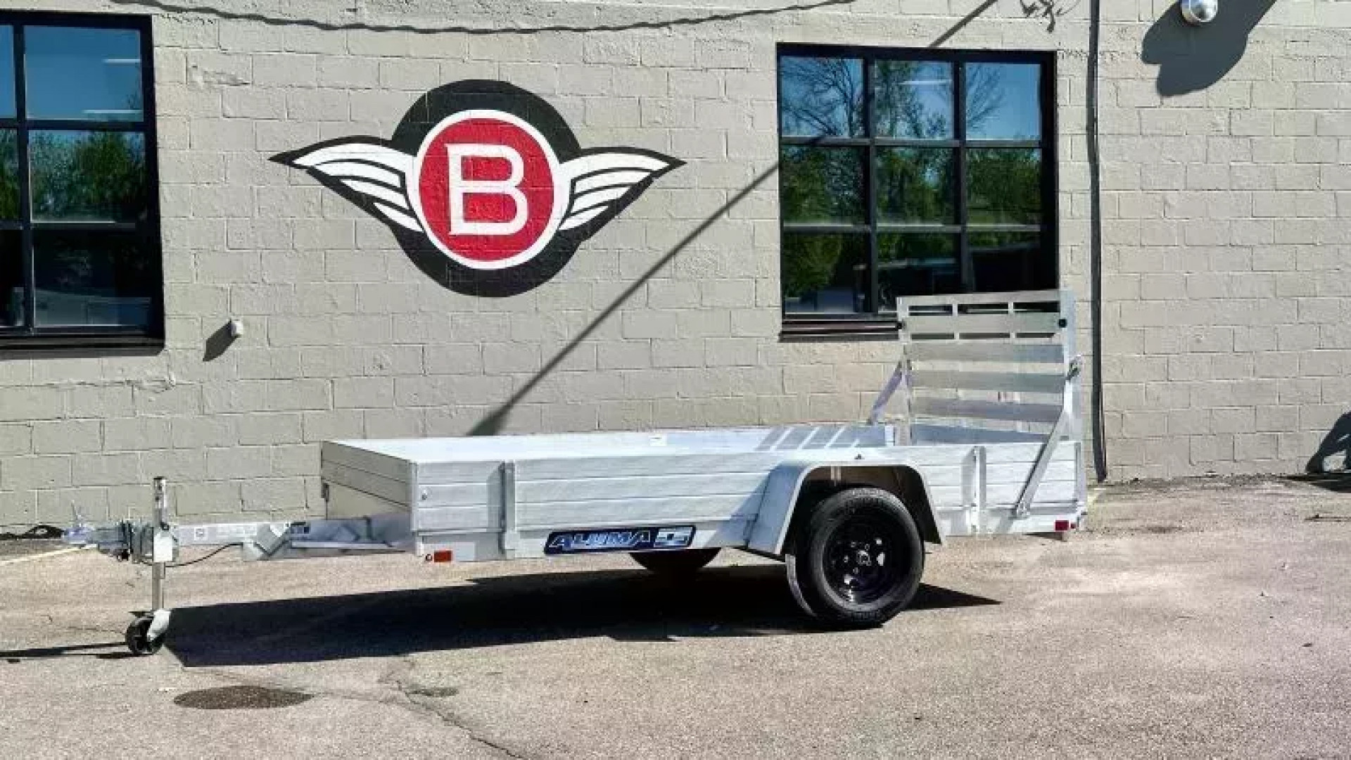 New Aluma 6310 ESA Open Utility Trailer w/ Full Rear Ramp -12" solid ...