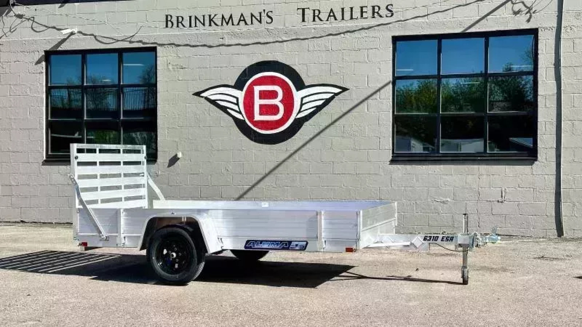 New Aluma 6310 ESA Open Utility Trailer w/ Full Rear Ramp -12" solid ...