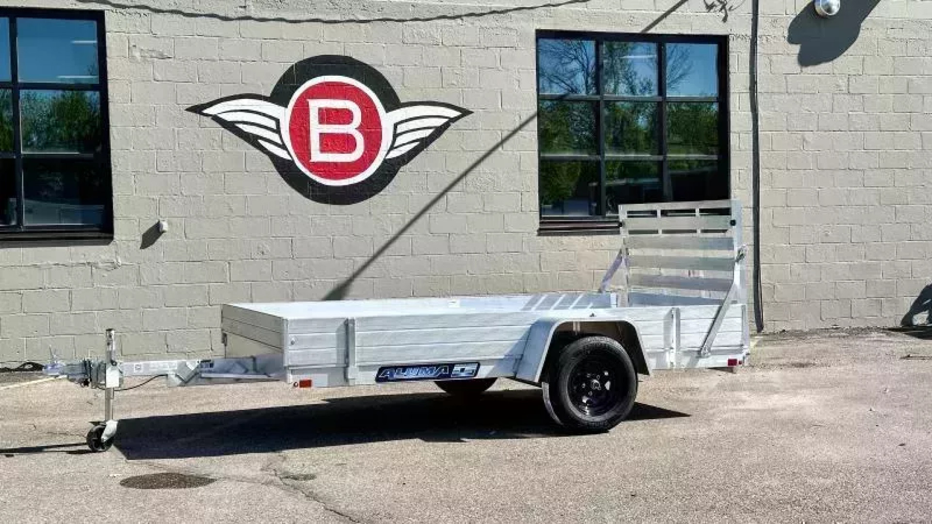 New Aluma 6310 ESA Open Utility Trailer w/ Full Rear Ramp -12" solid ...