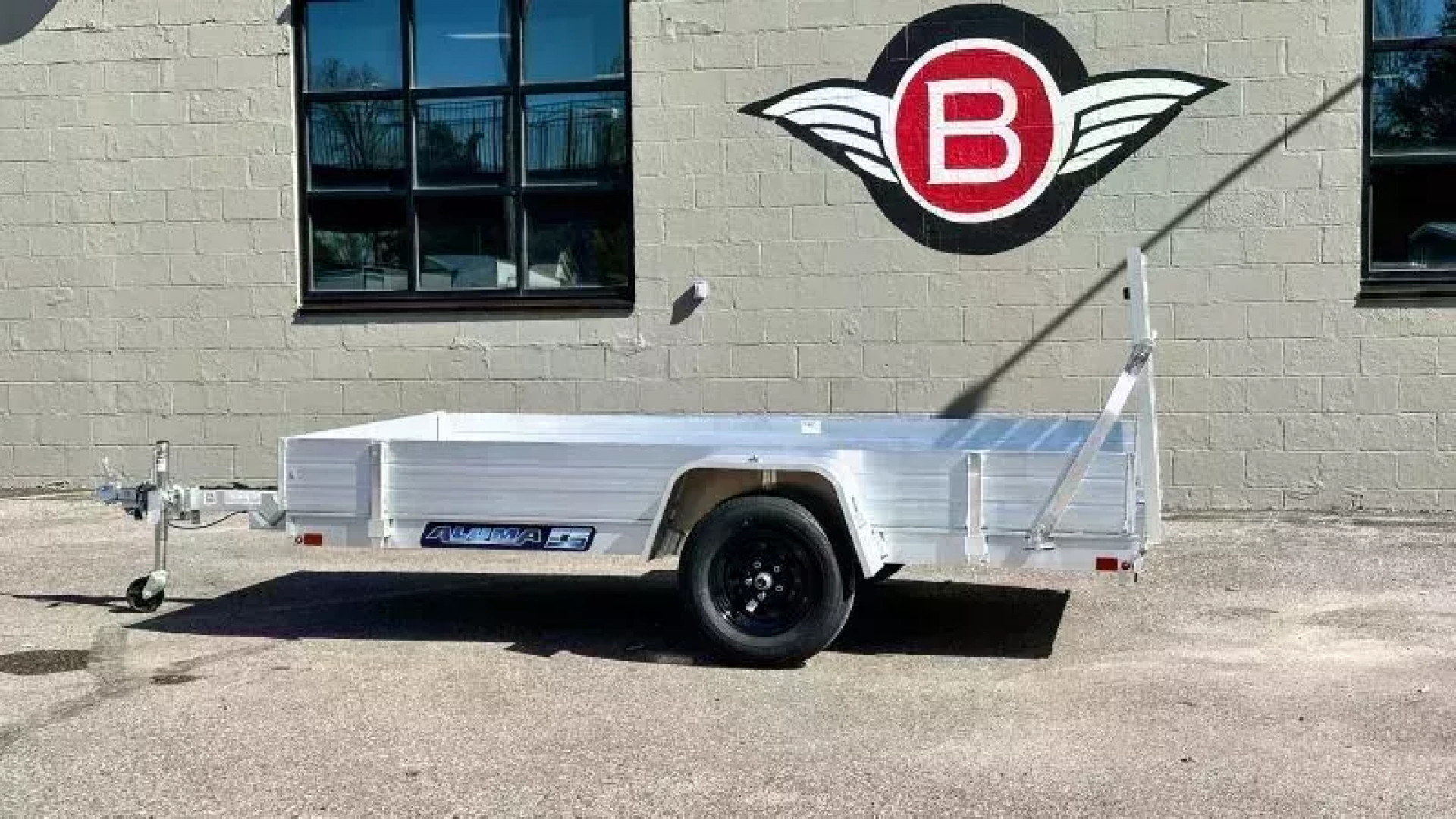 New Aluma 6310 ESA Open Utility Trailer w/ Full Rear Ramp -12" solid ...