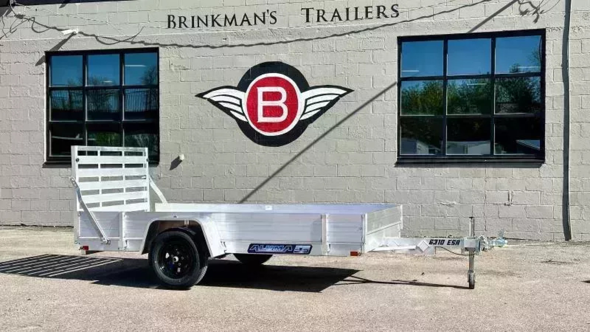 New Aluma 6310 ESA Open Utility Trailer w/ Full Rear Ramp -12" solid ...
