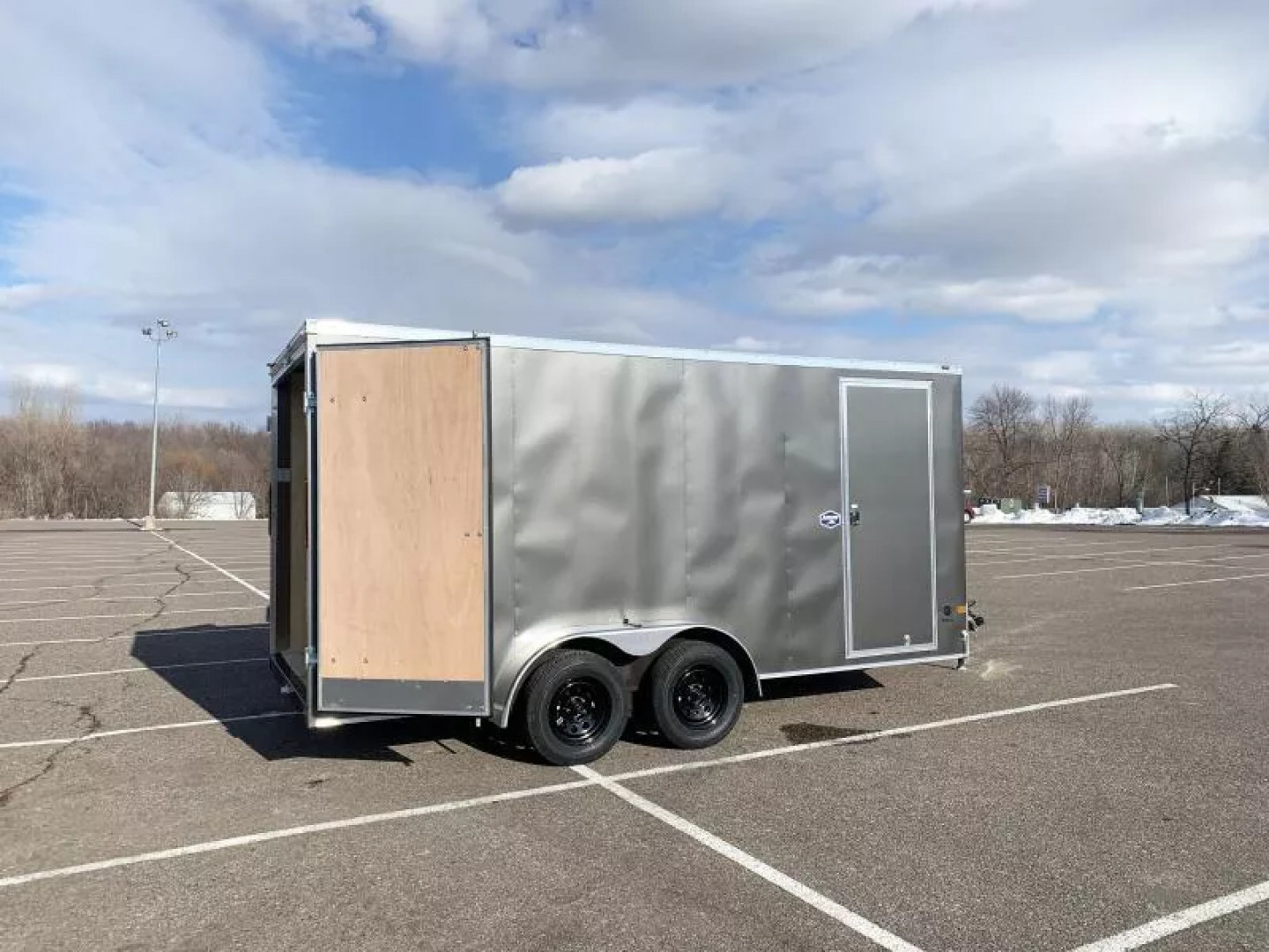 New American Hauler 7x16 Tandem Enclosed Cargo Trailer - Double Rear ...