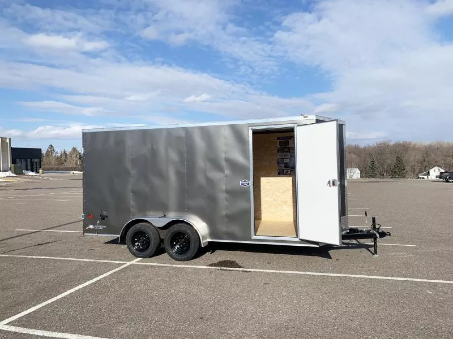 New American Hauler 7x16 Tandem Enclosed Cargo Trailer - Double Rear ...