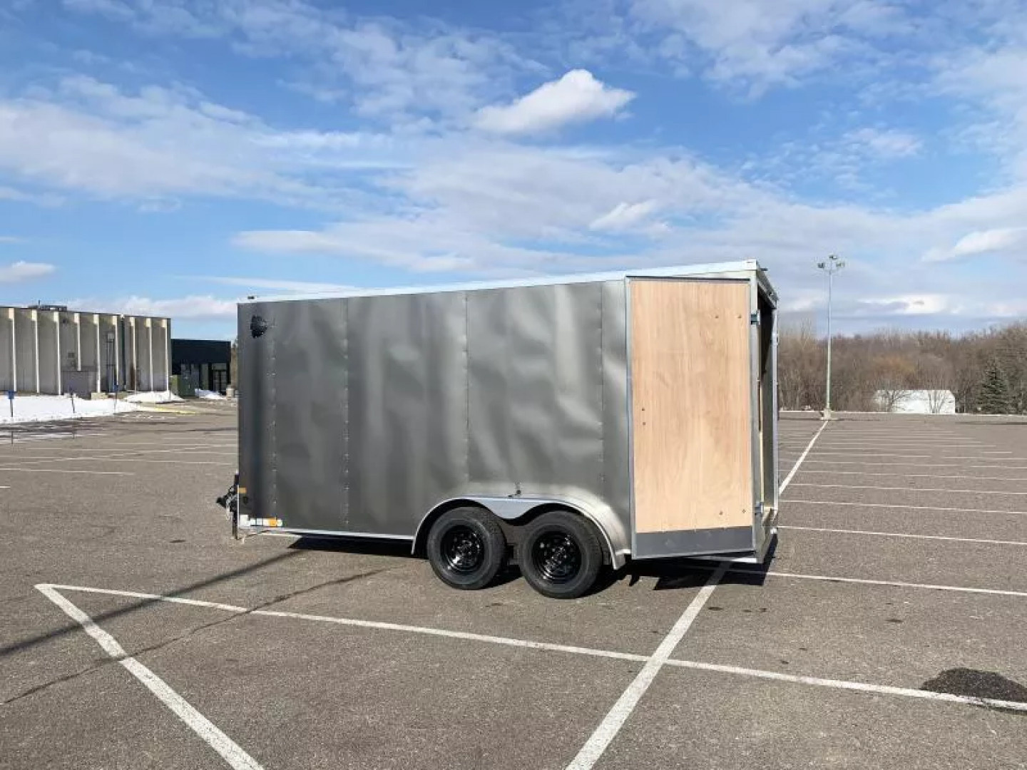 New American Hauler 7x16 Tandem Enclosed Cargo Trailer - Double Rear ...