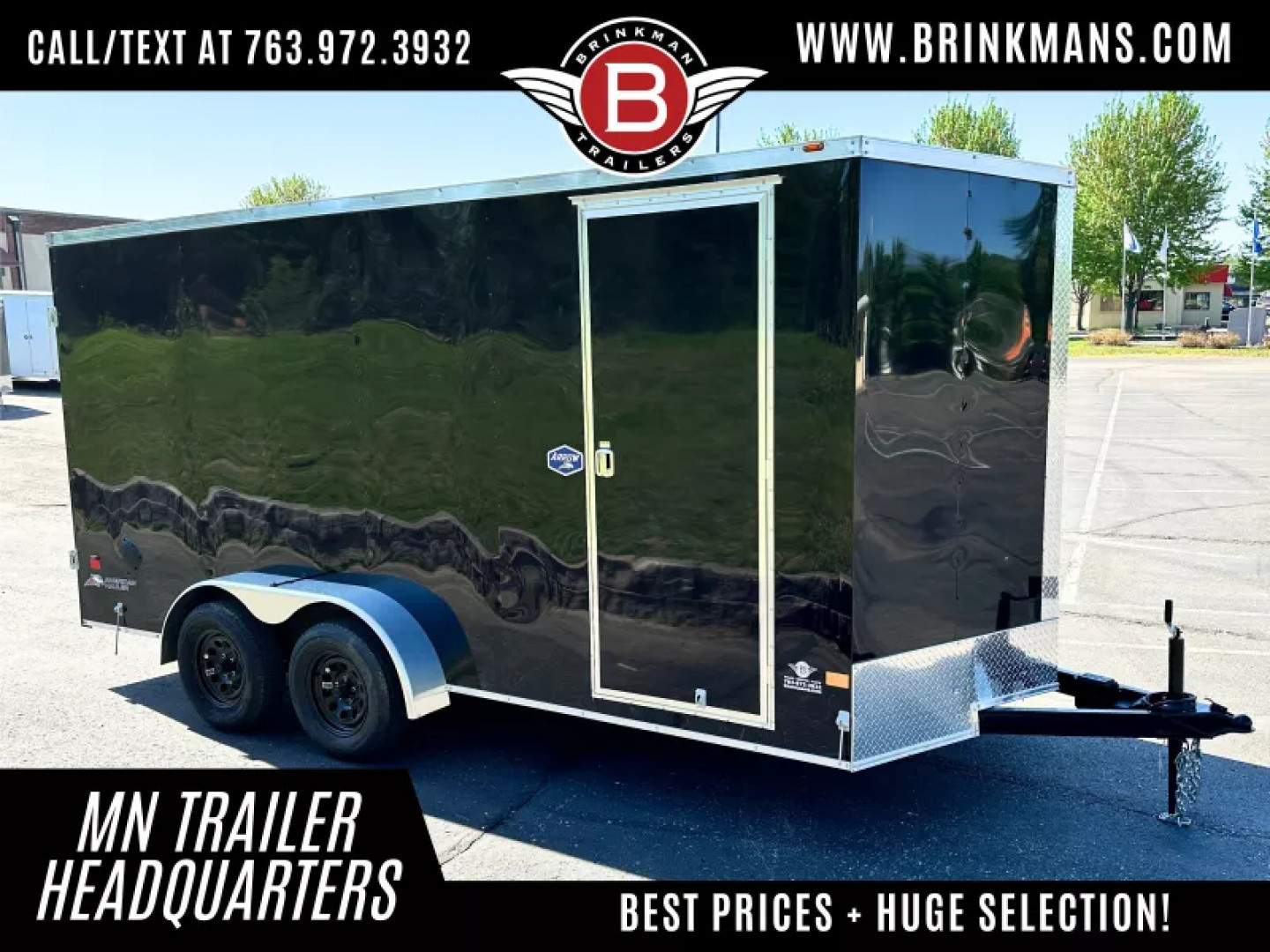 New American Hauler 7x16 Tandem Enclosed Cargo Trailer - Double Rear ...
