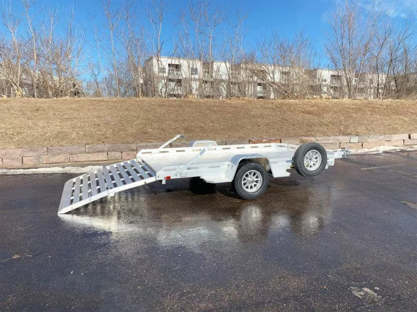 New Aluma 7712H Aluminum Trailer w/Bi-fold Rear Ramp! for sale in ...