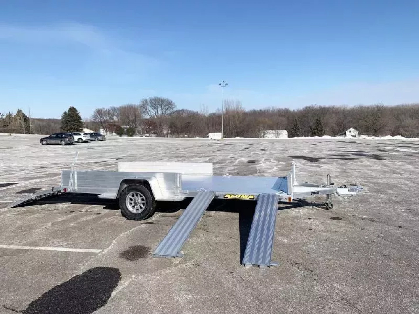 New Aluma 8114SR Aluminum ATV Trailer - Side Ramps