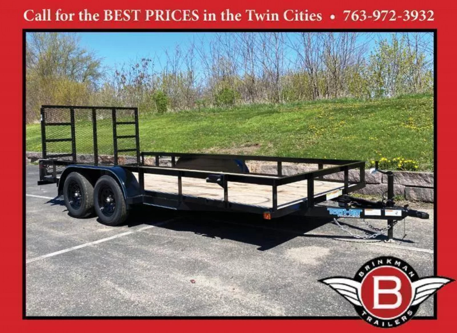 New Top Quality Top Hat 83x18 Tandem Axle Steel Utility Trailer for ...