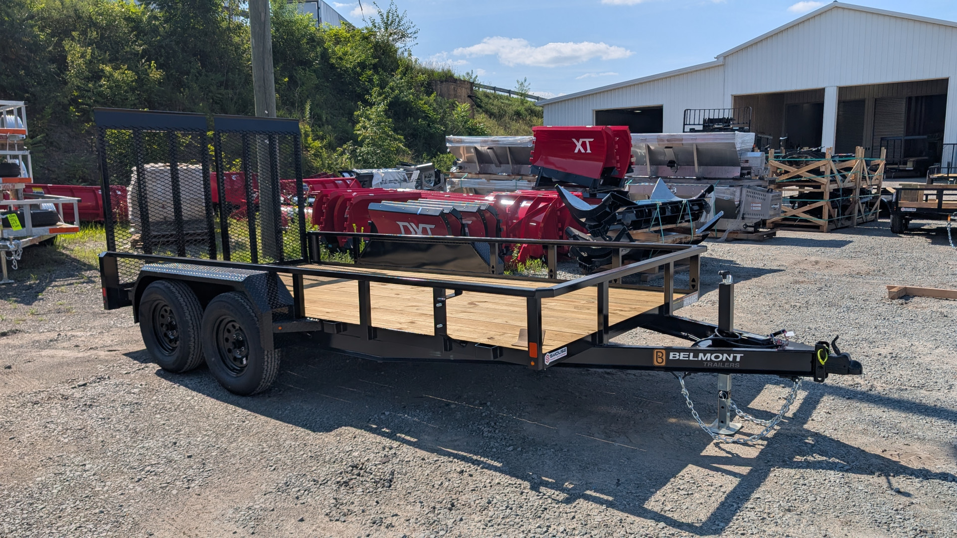 New 2025 Belmont 7x12 Tube Top Utility Trailer w/ Split Gate