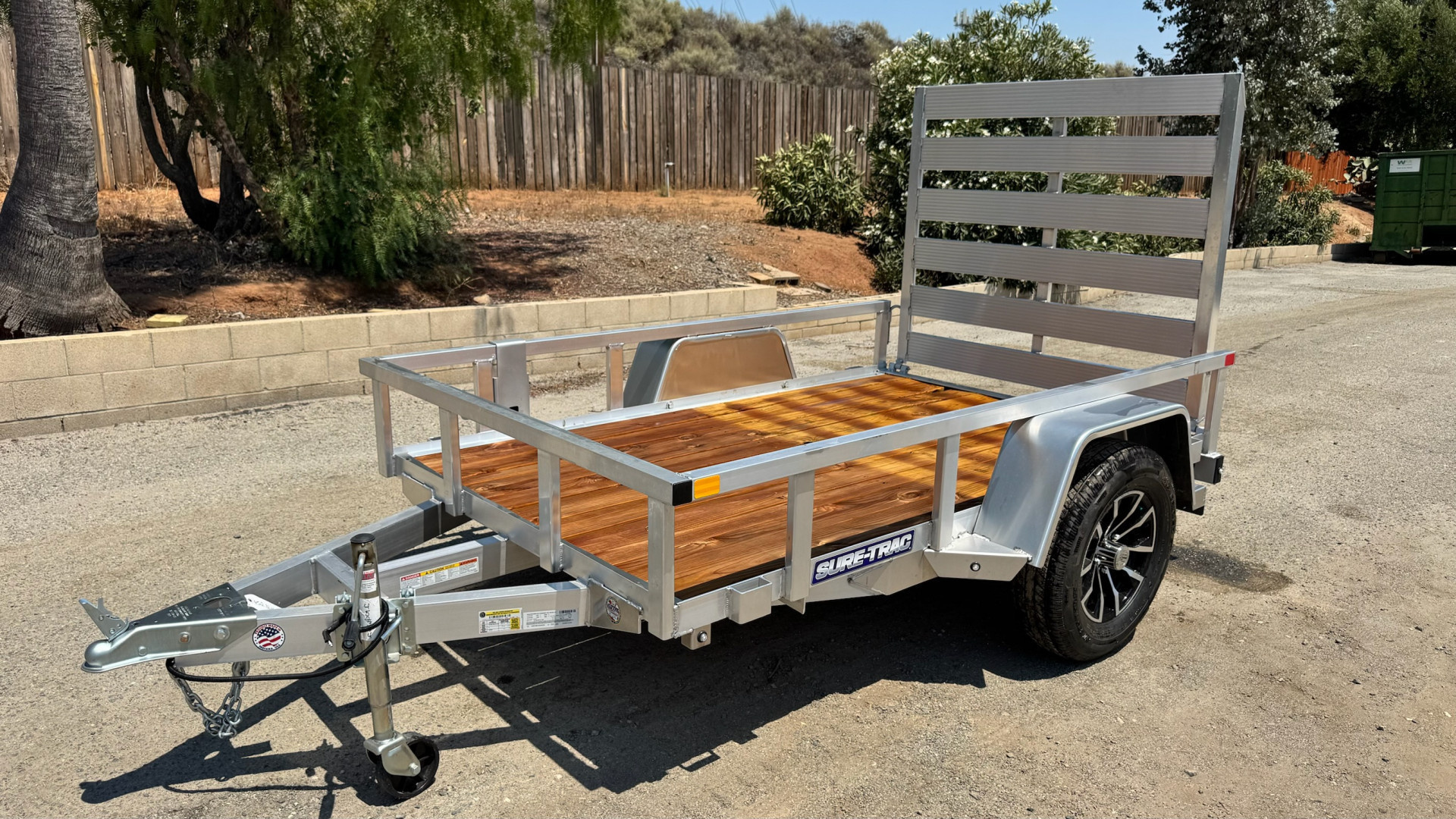 New 5x8 Single Axle 3K Aluminum Utility Trailer