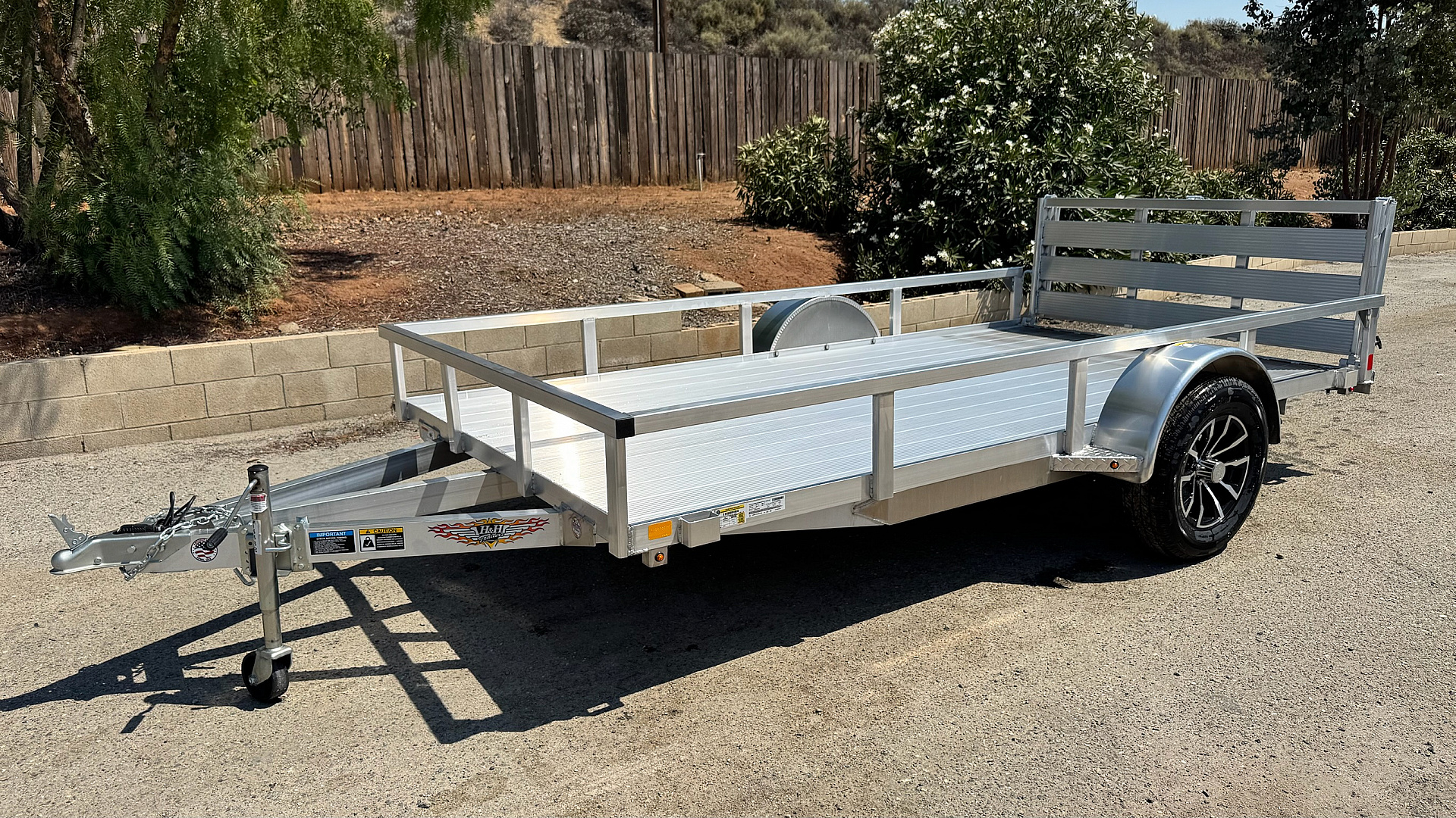 New 76"x12' Single Axle 3K Aluminum Utility Trailer