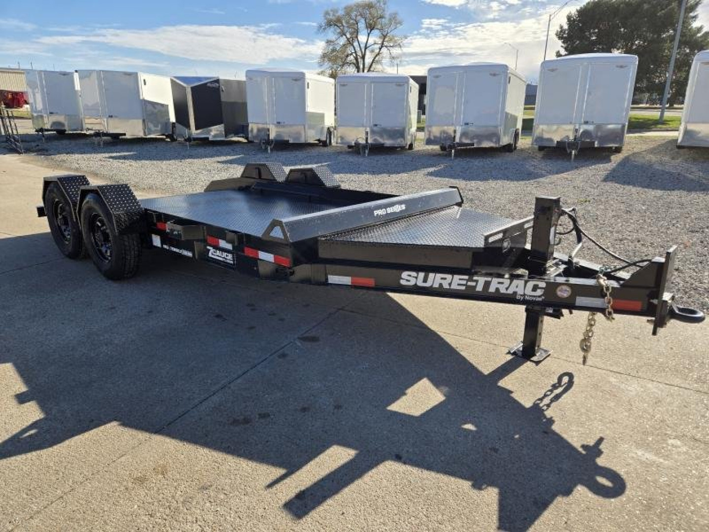 New 2025 Sure-Trac 7 x 14 Drop Deck 15.4K Equipment Trailer