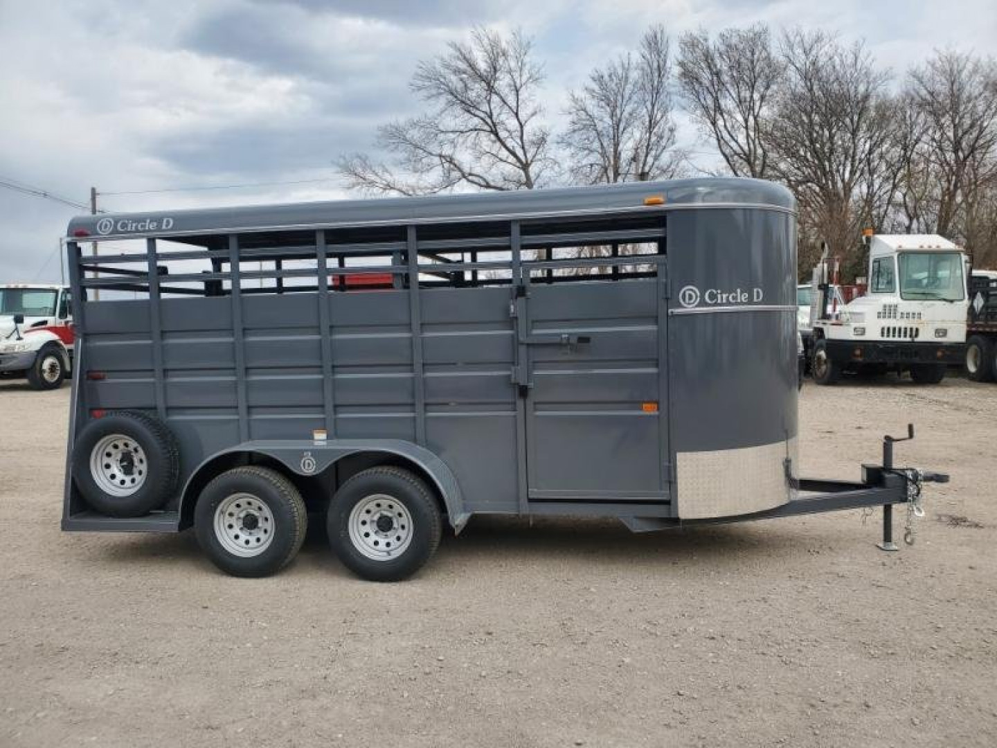 New 2025 Circle D 6x16 BH Livestock Trailer