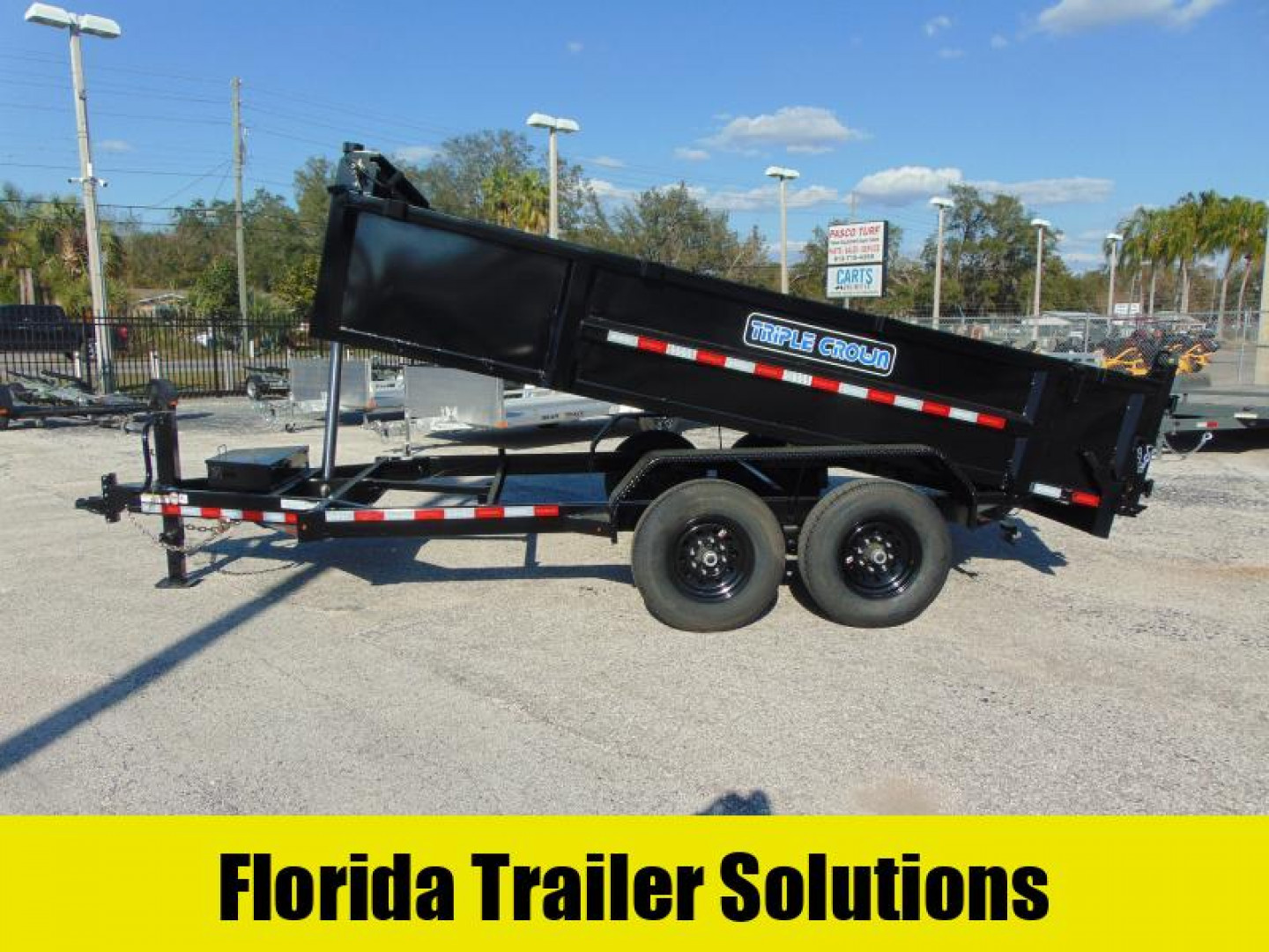 New New 2025 Triple Crown Trailers 7X14 SD 14K Telescopic Dump Trailer