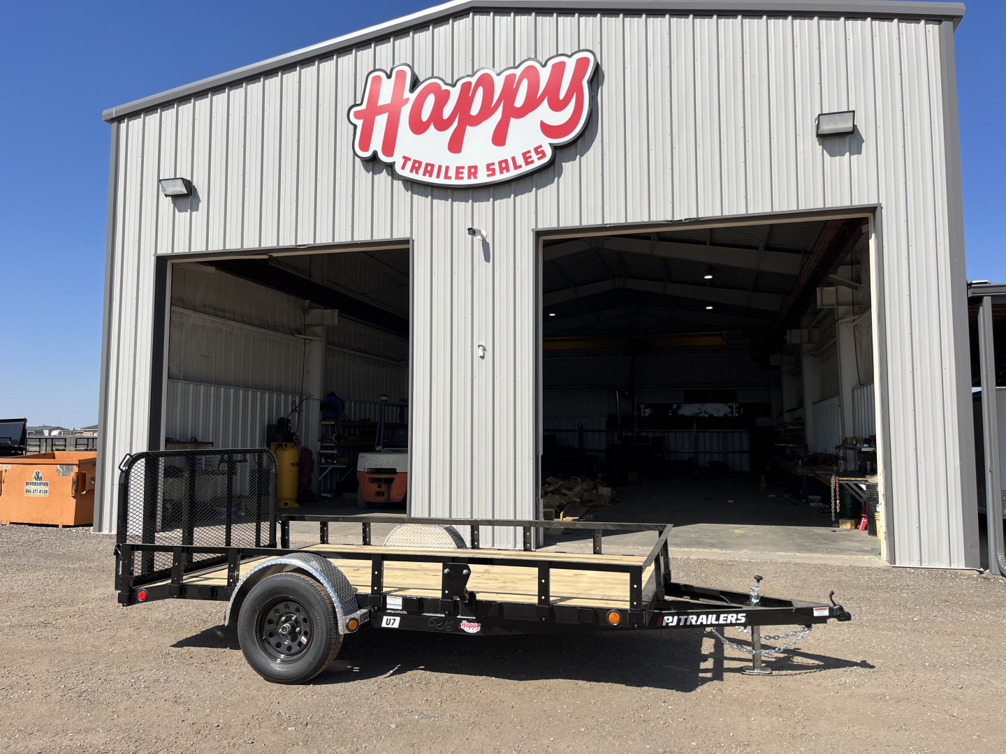 New 2025 PJ 77"x12' Single Axle Utility Trailer - U7