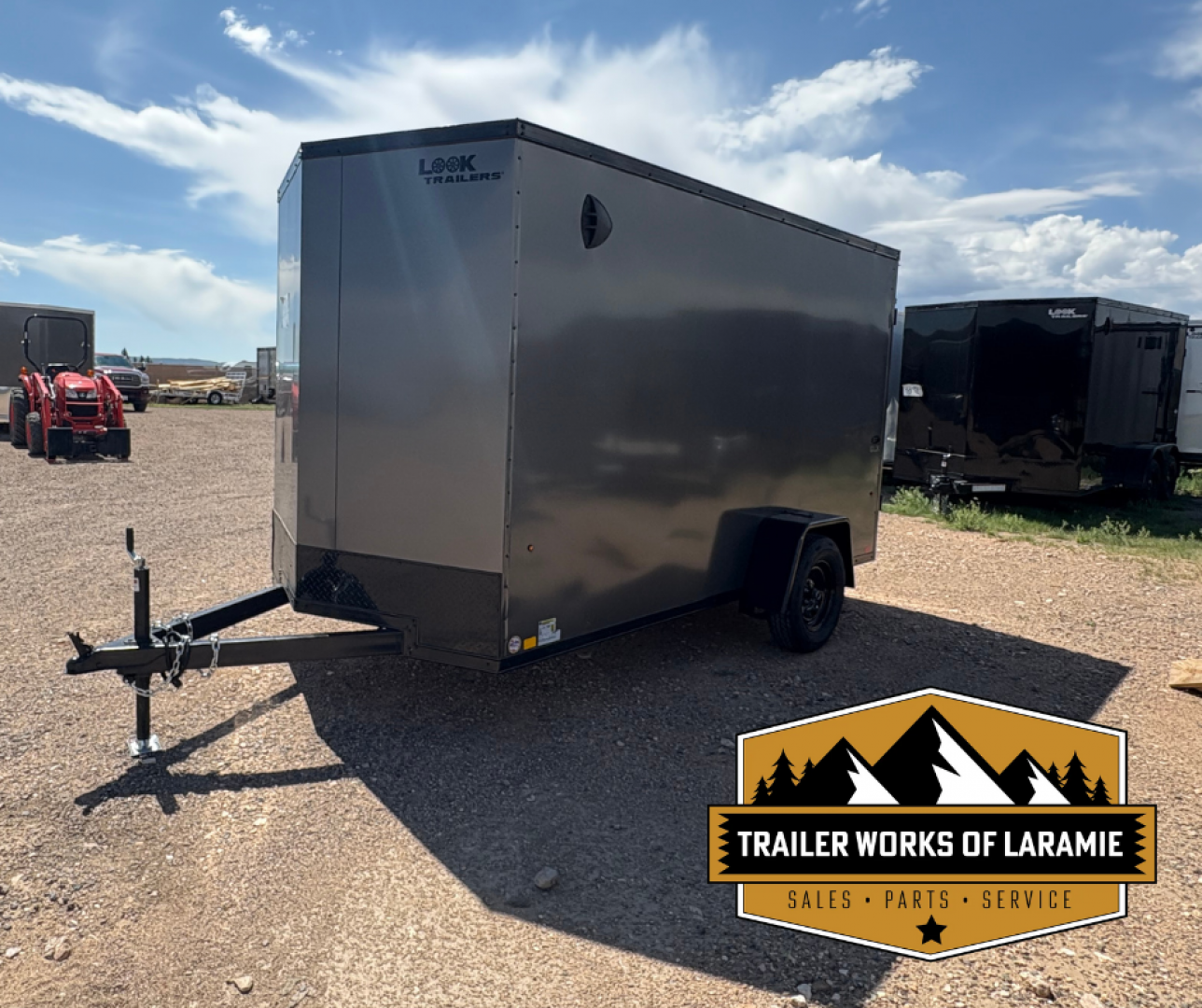 New 2026 Look Trailers 6X12 SA- ST DLX V-NOSE- Charcoal 6" Taller for ...