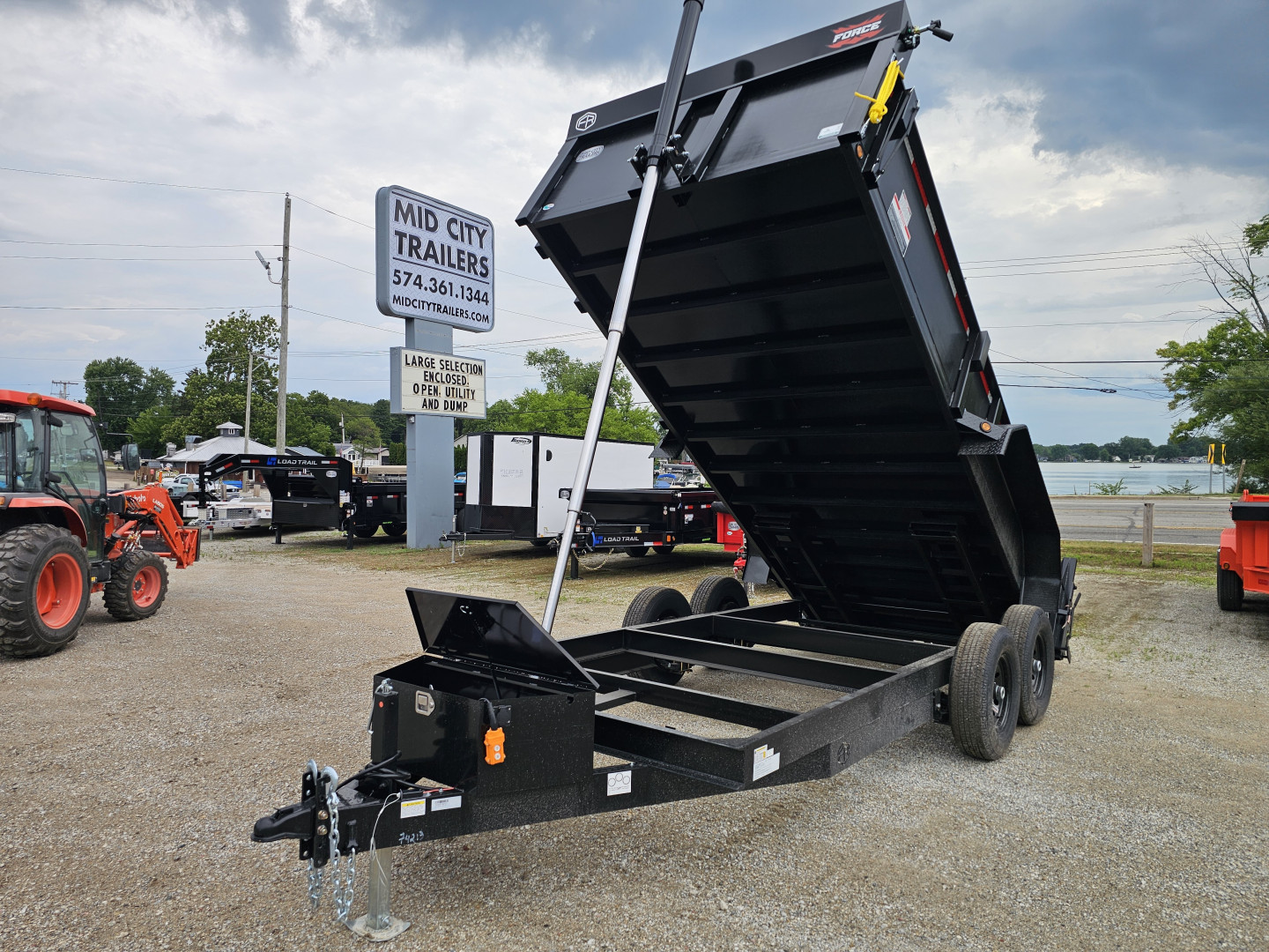 New 2026 Force 7X16 TELESCOPIC DUMP TRAILERTARP KIT RAMPS SPREADER GATE