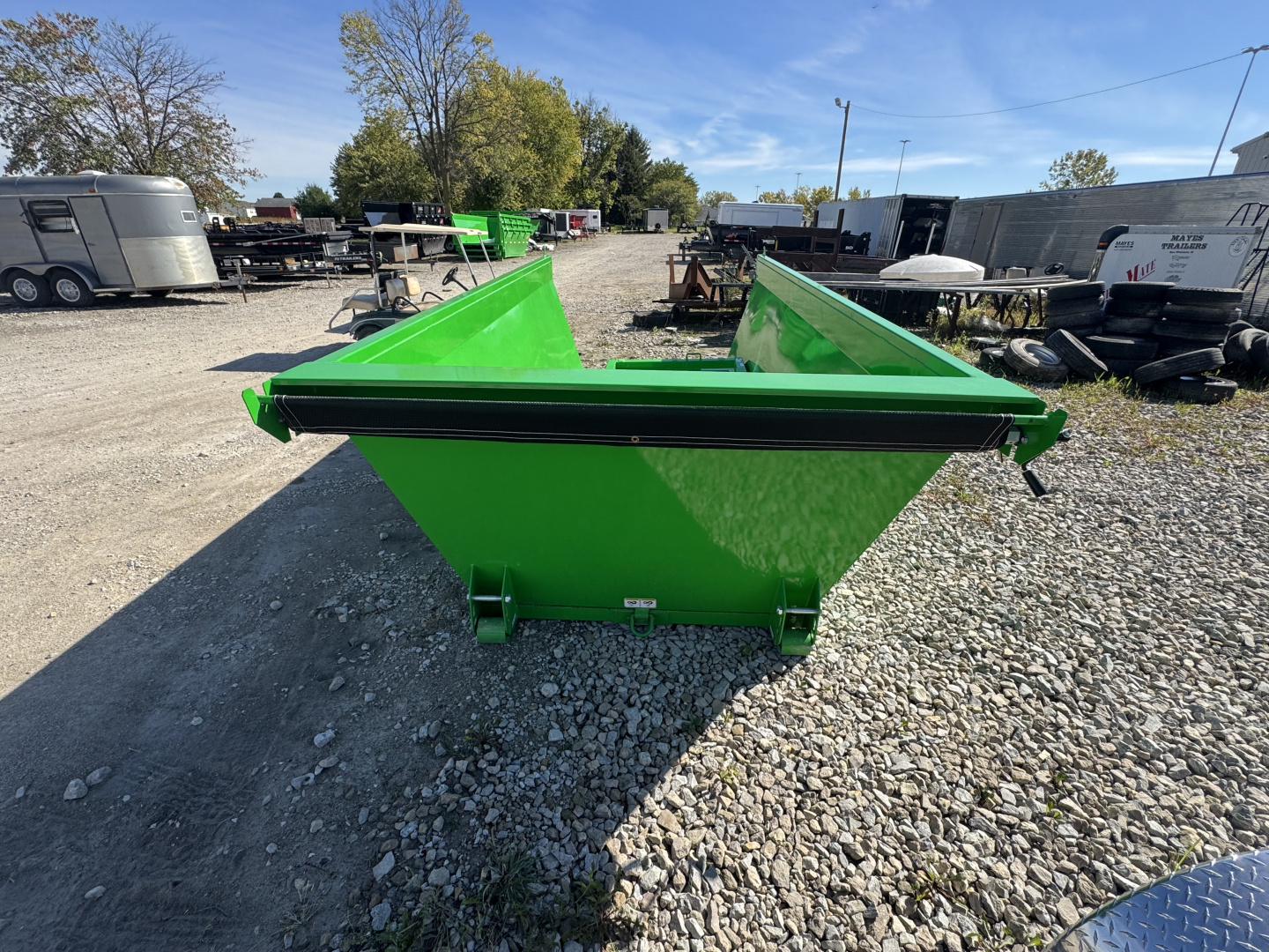 New 2025 Horizon Trailers 14' HDZ Dumpster Dump Bin 83X14 LIME GREEN ...