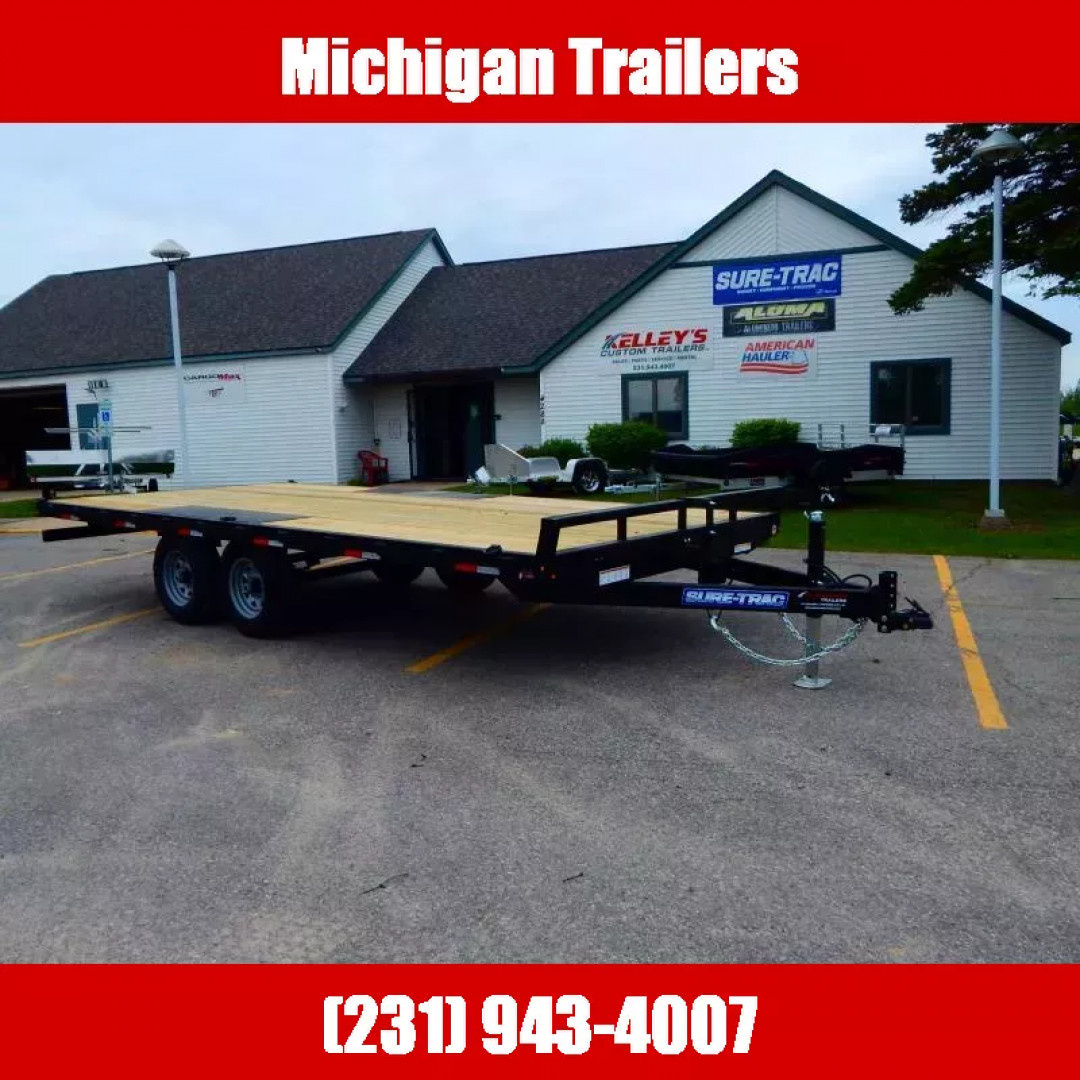 New 2025 Sure-Trac 8.5 x 20 Low Profile Flat Deck Deckover Trailer 10K