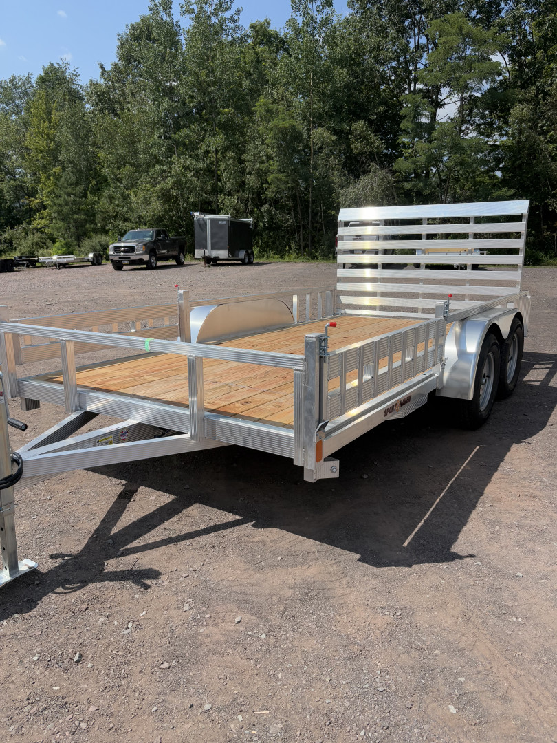 New 2026 SPORT HAVEN 7x14 Deluxe Aluminum Utility Trailer with Wood ...