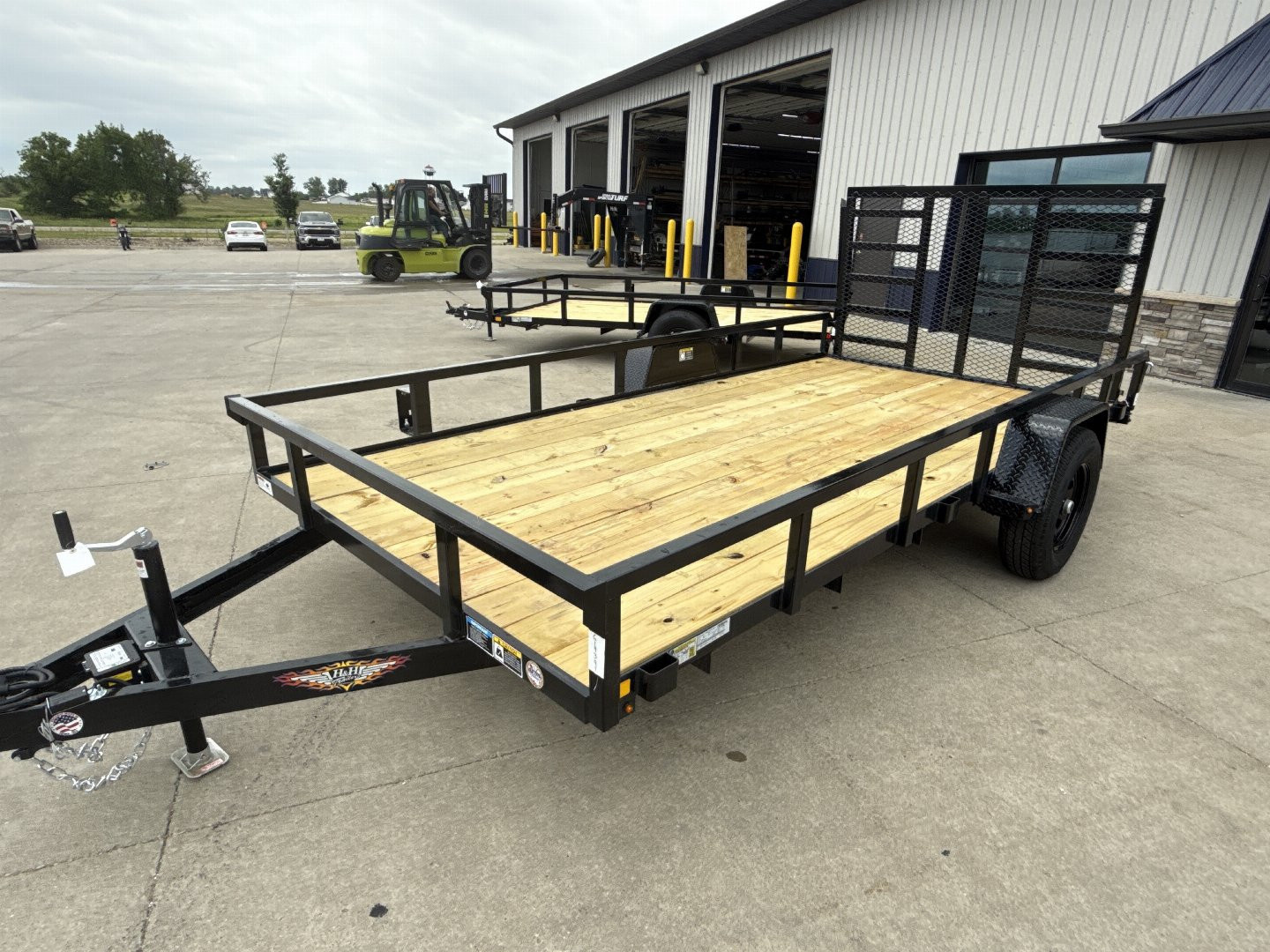 New 2026 H&H 82"x14' 5k Rail Side Utility Trailer
