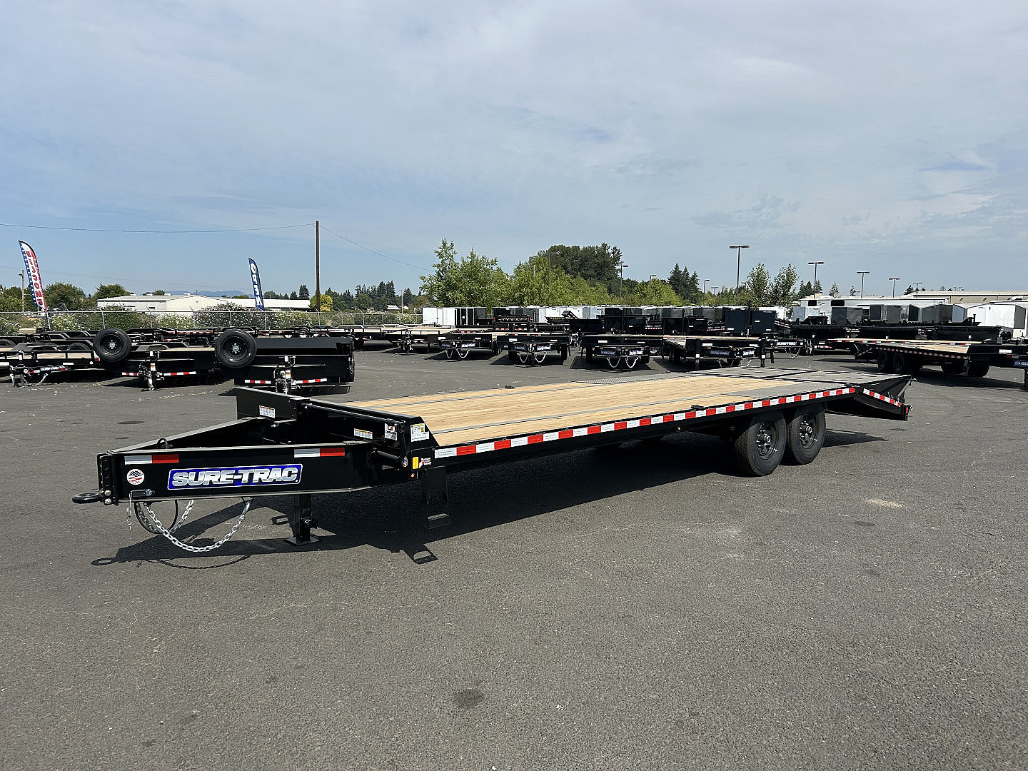 New 2025 Sure-Trac 8.5x25 Low Pro Deckover MEGA RAMPS 15K GVWR