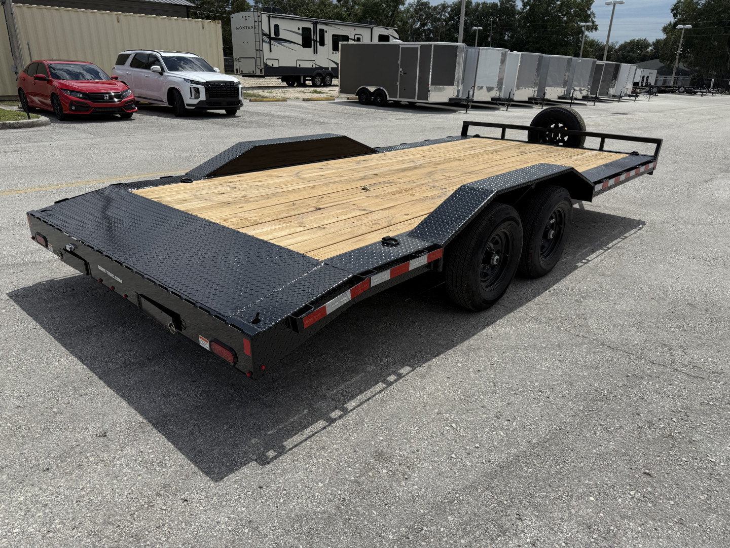 New 2026 Sure-Trac 8.5X18 (16+2) 10K Wood Deck Car Hauler