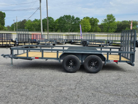New 2025 10K GPS 7X16 TANDEM AXLE UTILITY TRAILER WITH HD JACK AND GATE ...