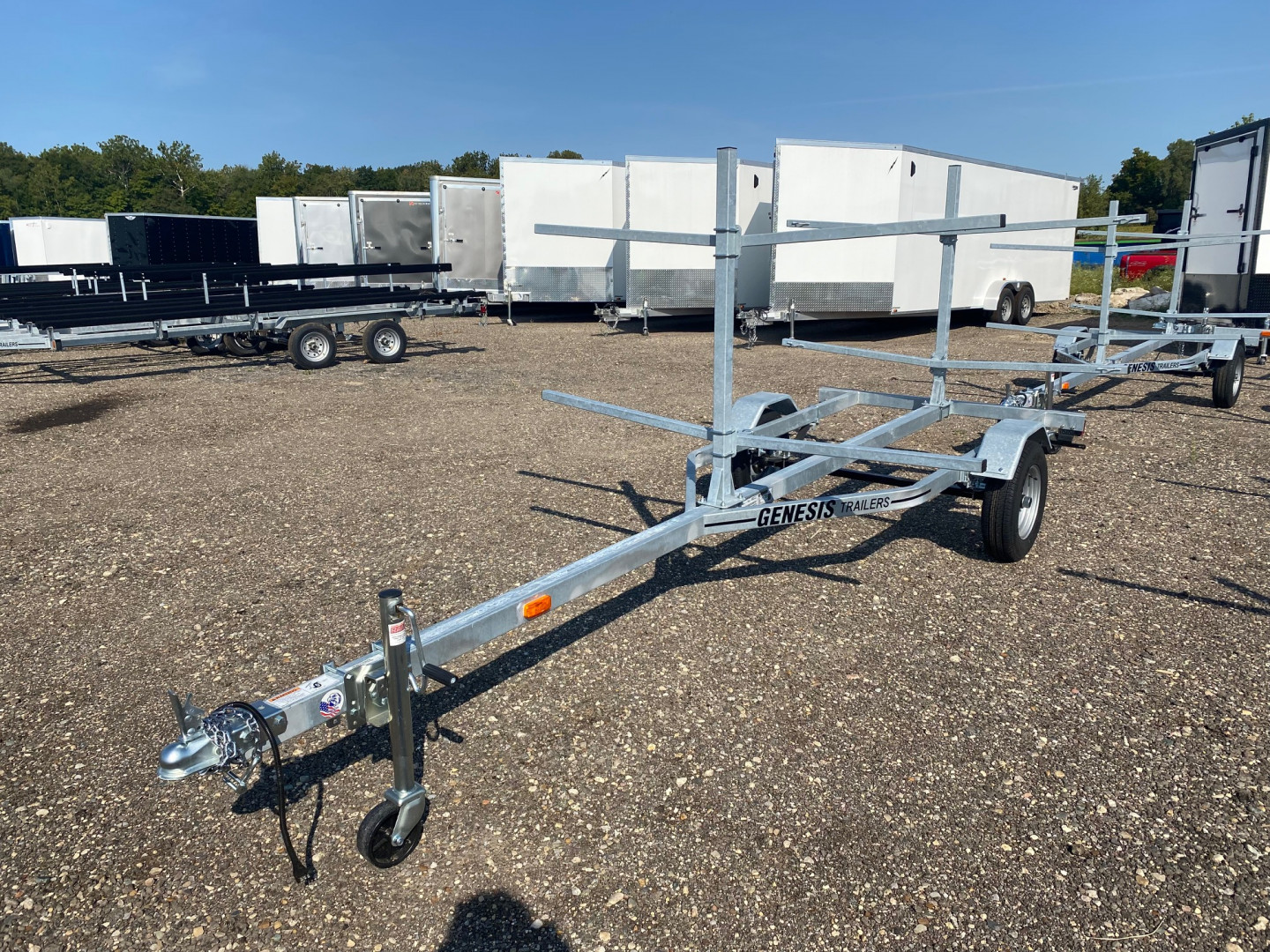 New 2026 Genesis Trailers 42x14 Galvanized 4-Place Kayak/Canoe Boat ...